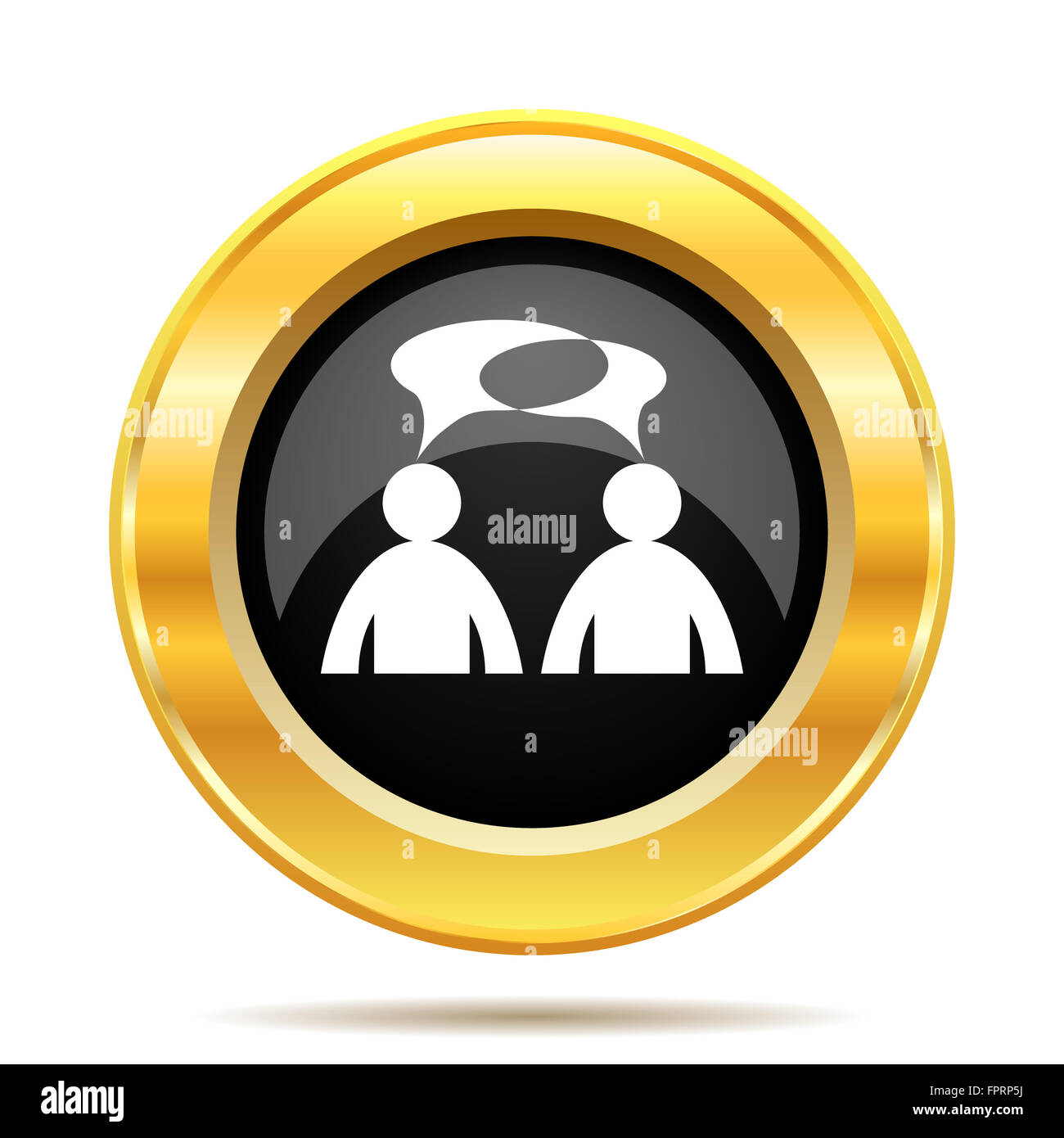 Comments icon. Internet button on white background. - men with bubbles ...