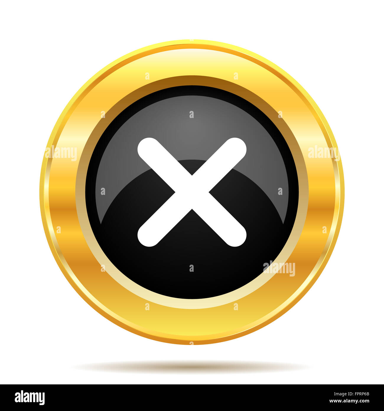 X close icon. Internet button on white background Stock Photo - Alamy