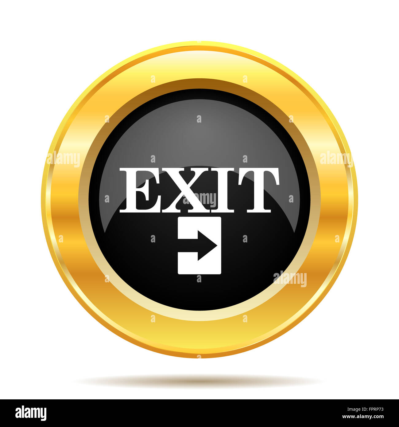 Exit icon. Internet button on white background Stock Photo - Alamy