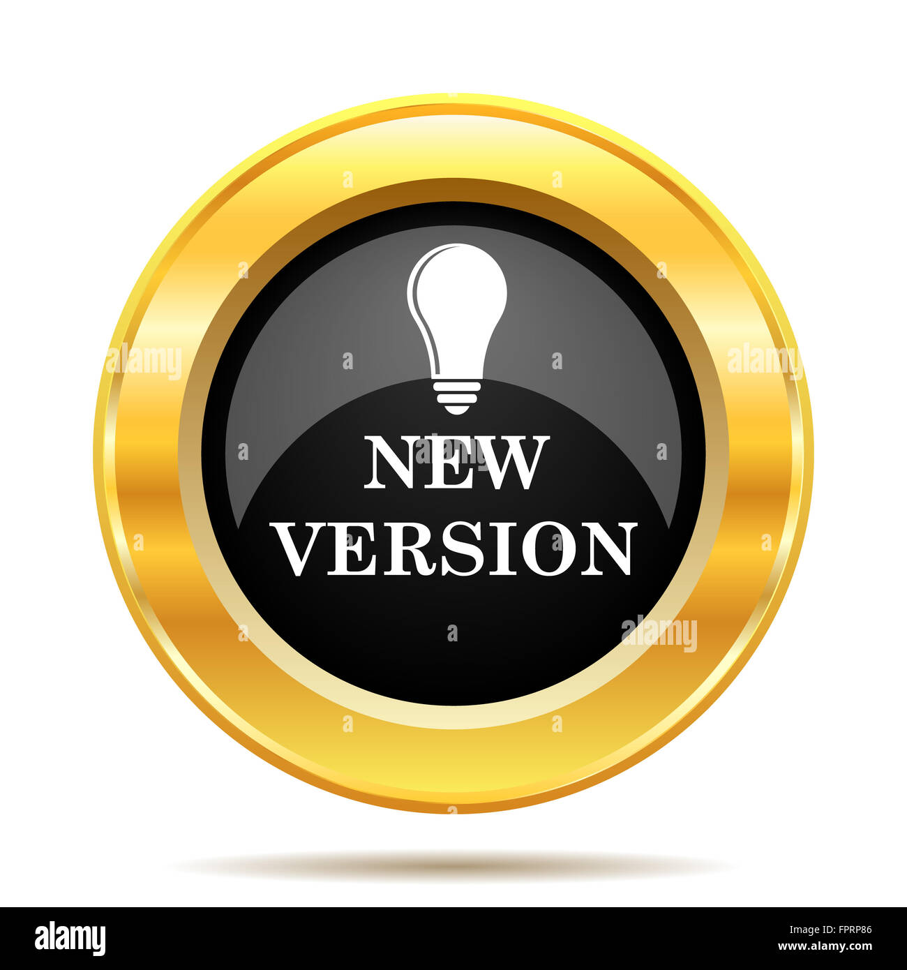 New version icon. Internet button on white background Stock Photo - Alamy