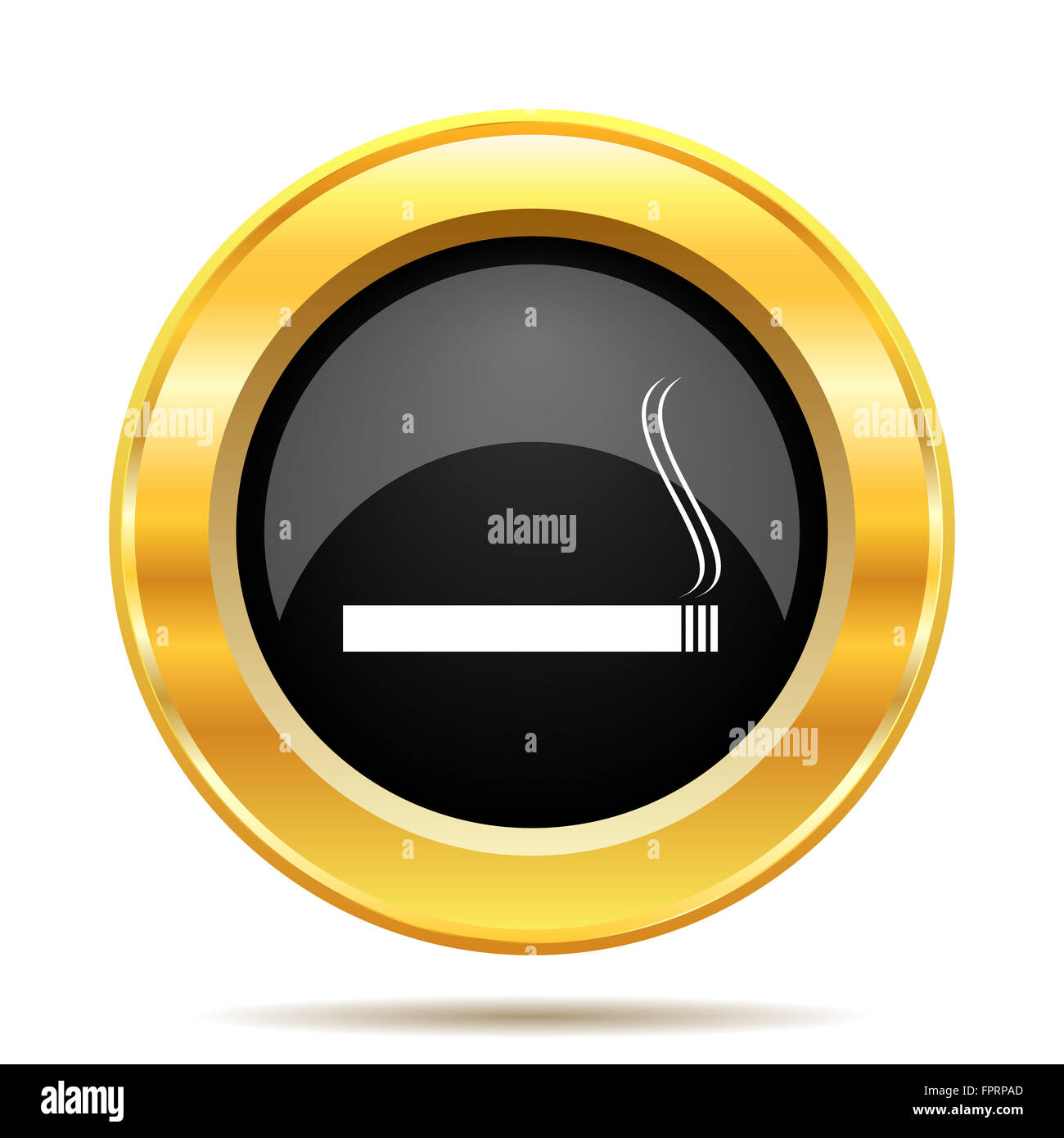 Cigarette icon. Internet button on white background Stock Photo - Alamy