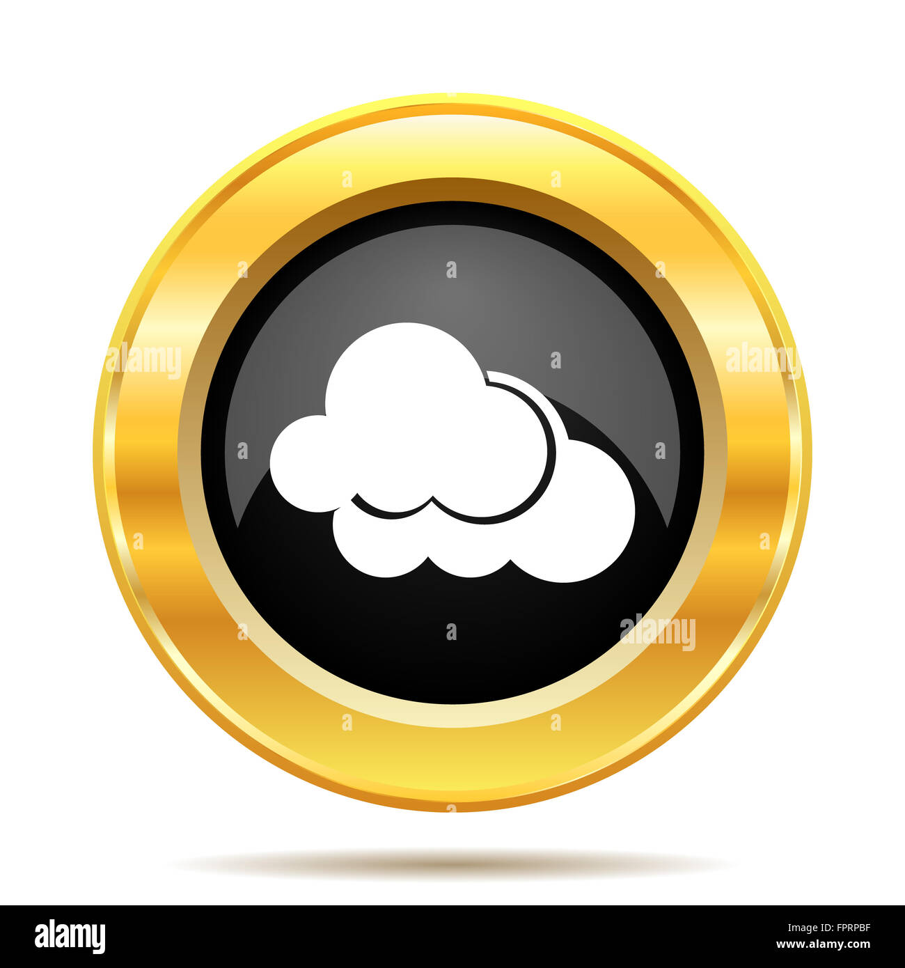 Clouds icon. Internet button on white background Stock Photo - Alamy