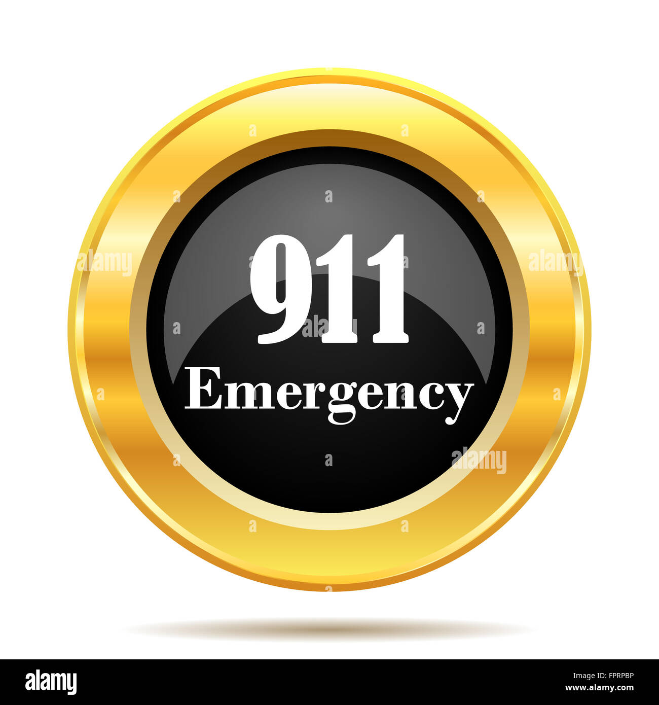 911 Emergency icon. Internet button on white background Stock Photo - Alamy