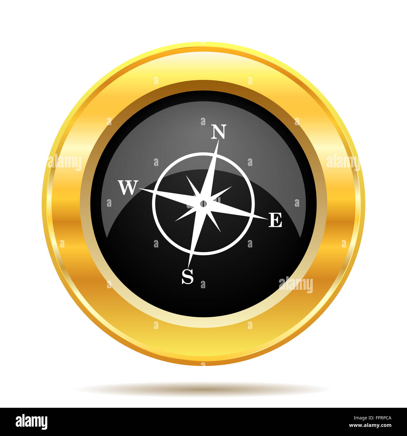 Compass icon. Internet button on white background Stock Photo - Alamy
