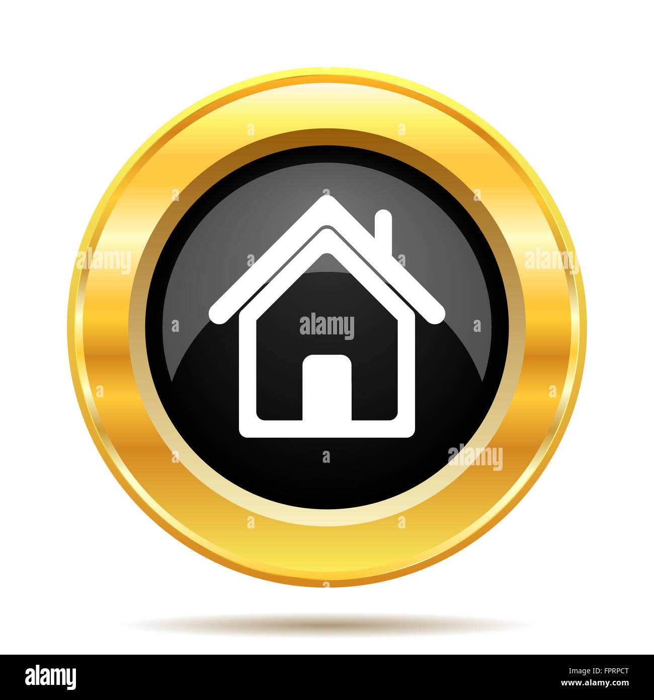 Home icon. Internet button on white background Stock Photo - Alamy