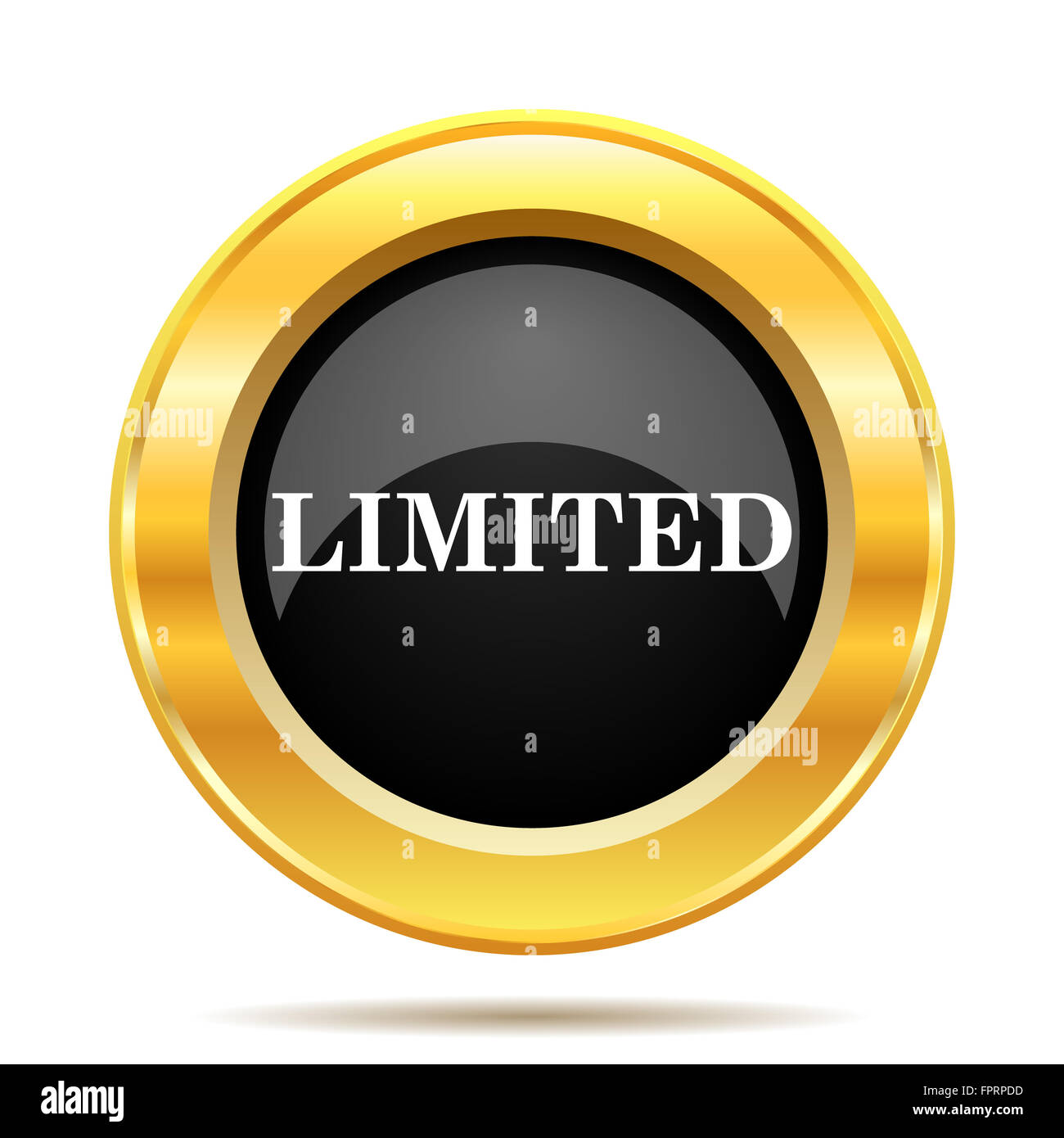 Limited icon. Internet button on white background Stock Photo - Alamy