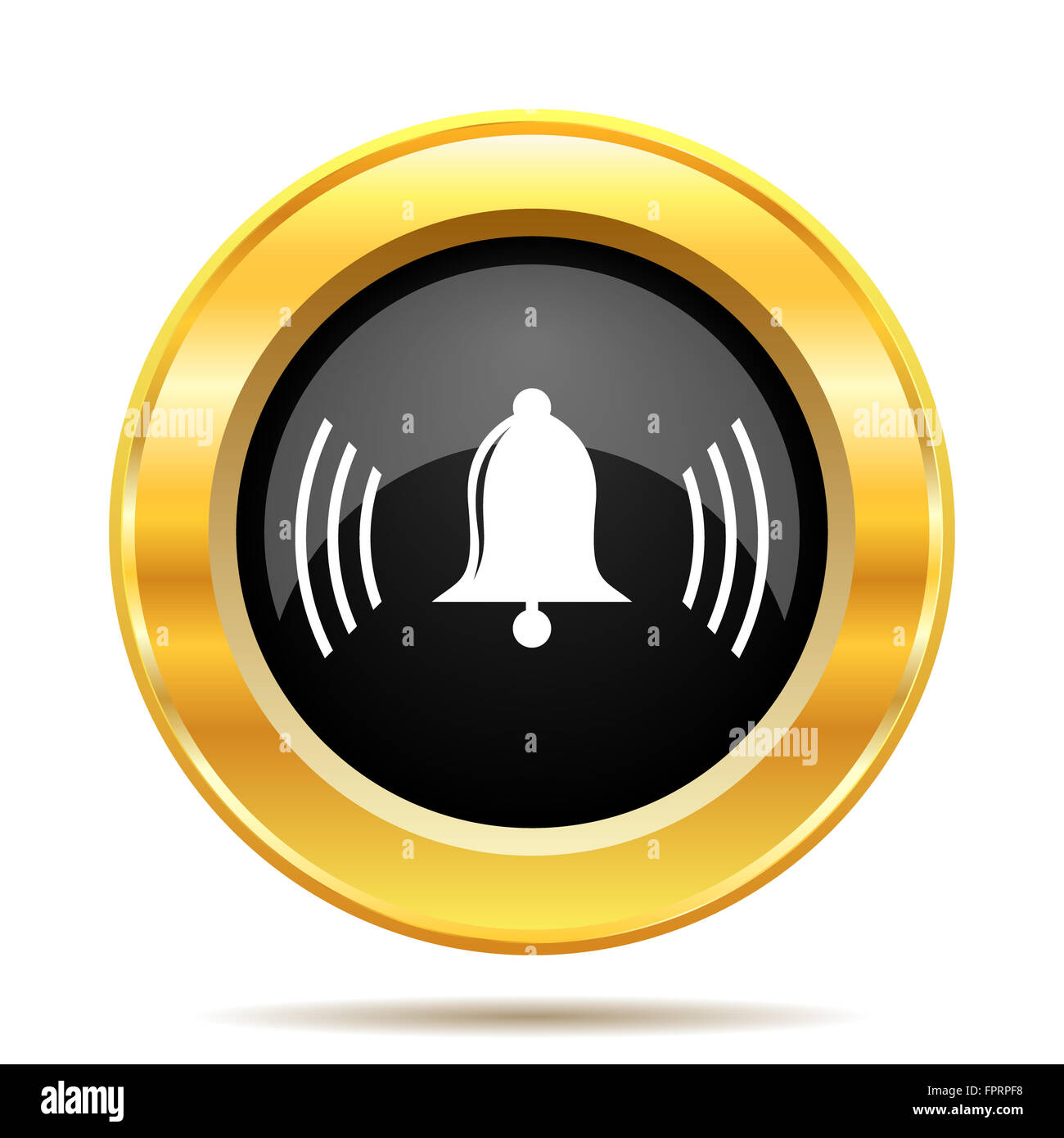 Bell icon. Internet button on white background Stock Photo - Alamy
