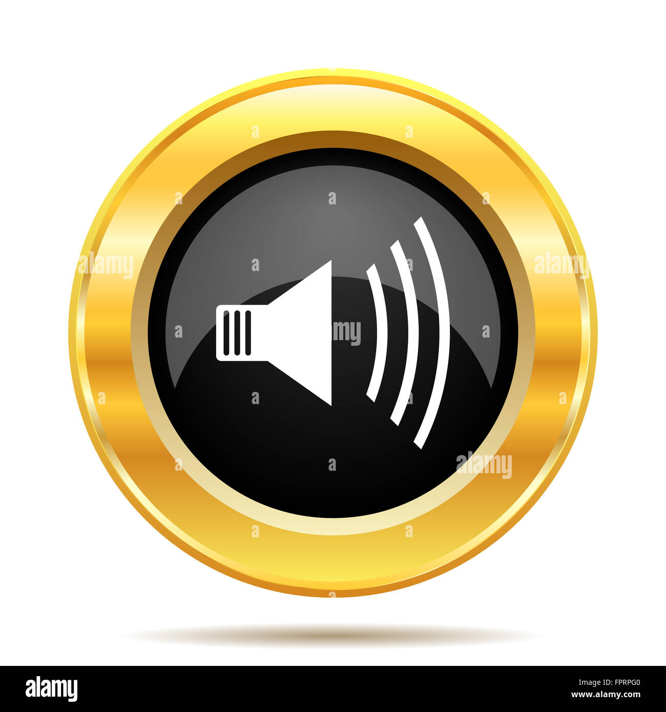Speaker icon. Internet button on white background Stock Photo - Alamy