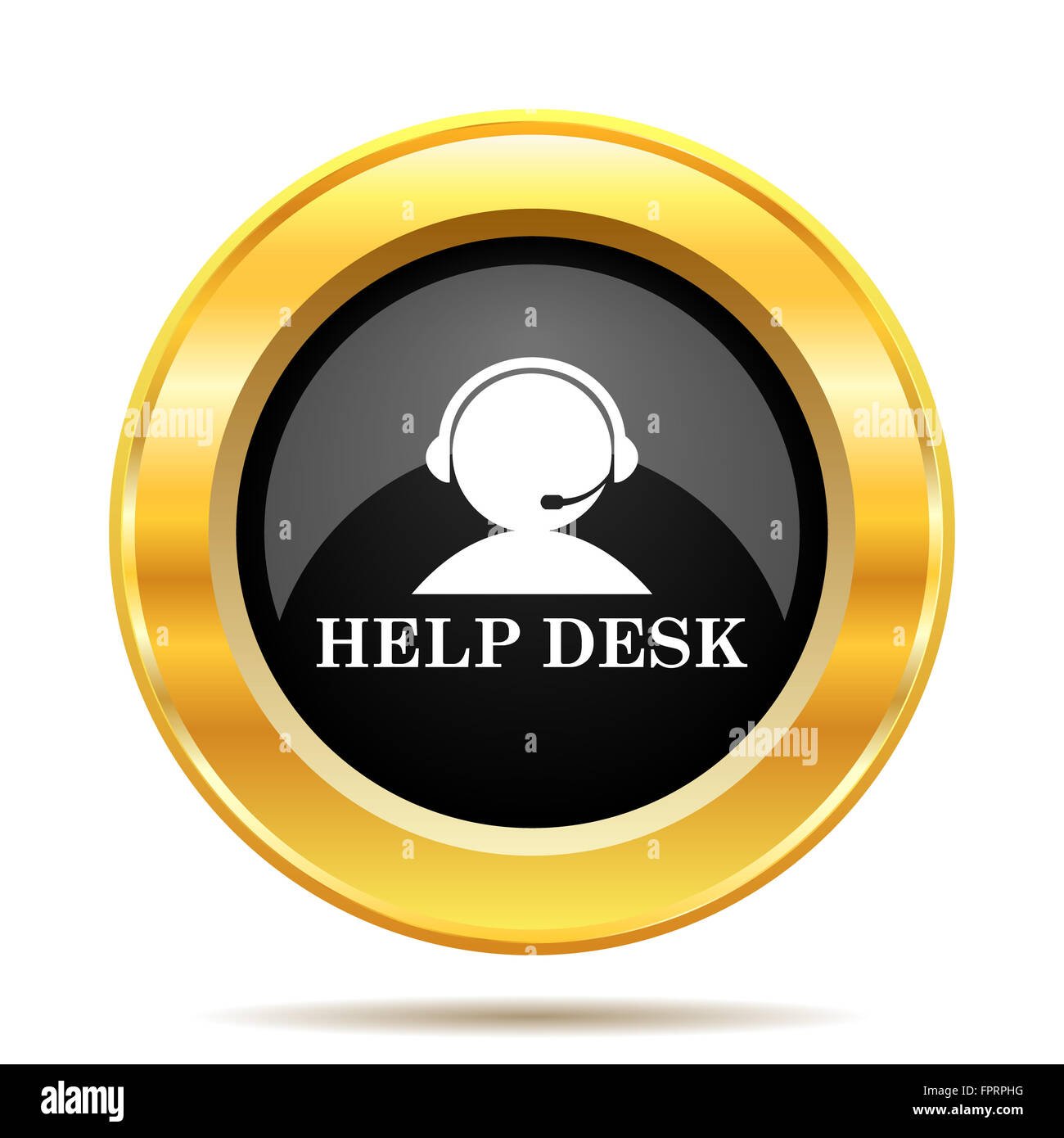 Helpdesk icon. Internet button on white background Stock Photo - Alamy