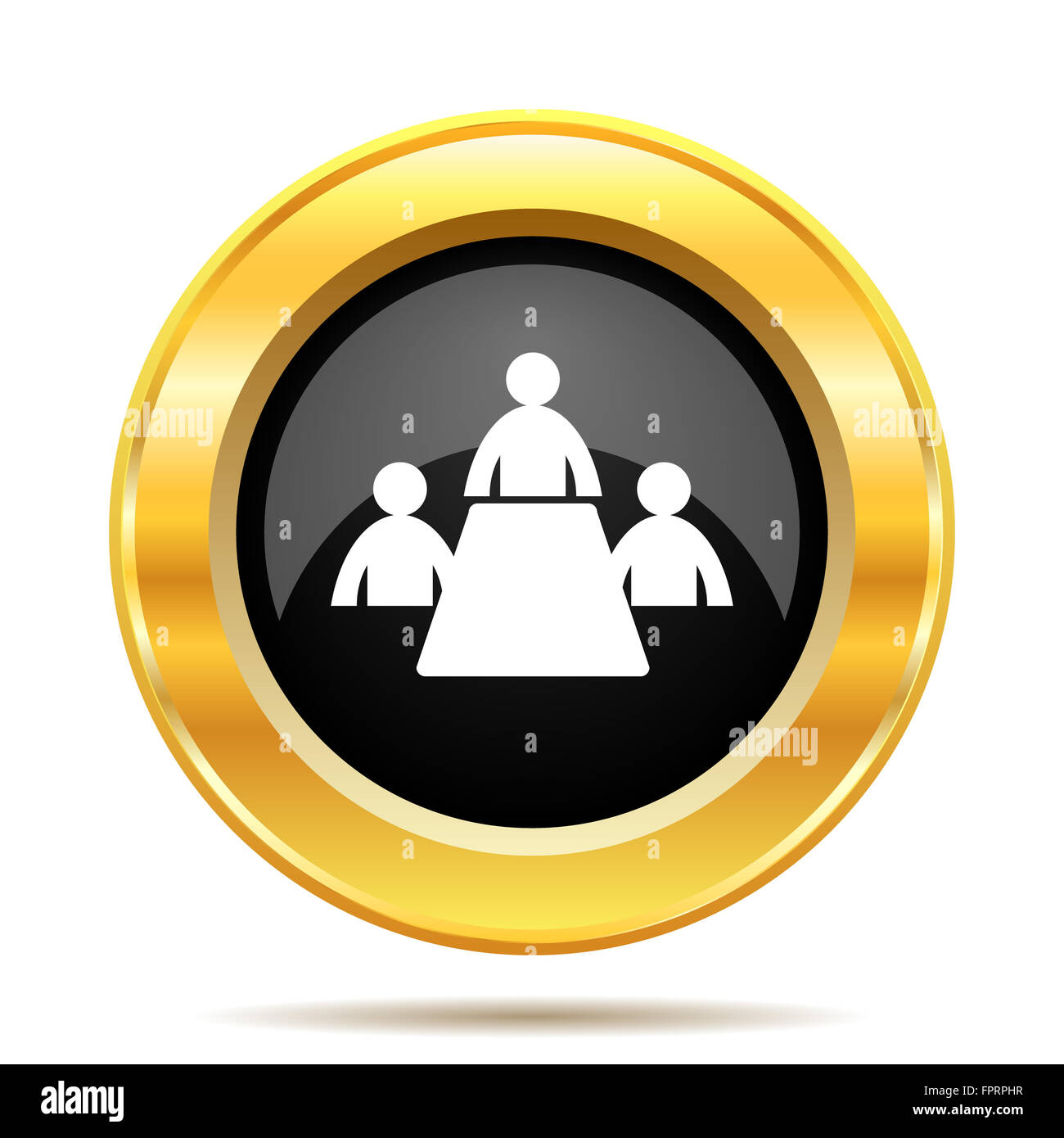 Meeting room icon. Internet button on white background Stock Photo - Alamy