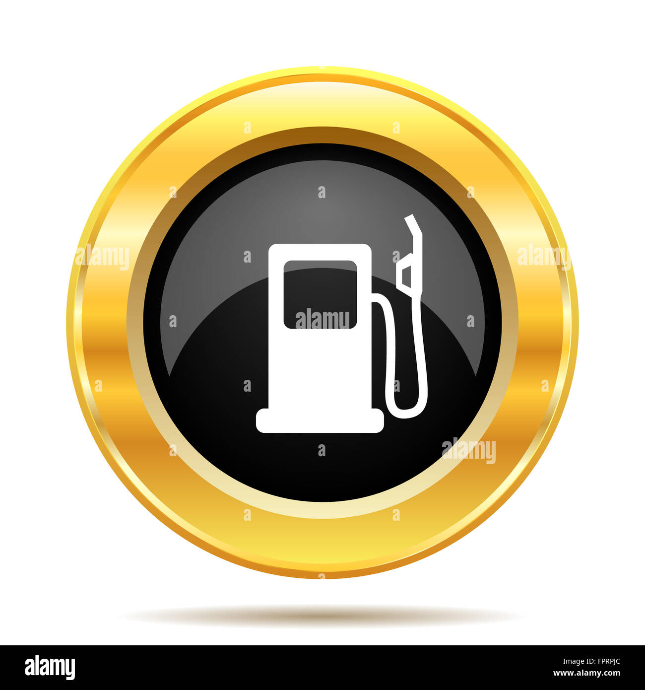 Gas pump icon. Internet button on white background Stock Photo - Alamy