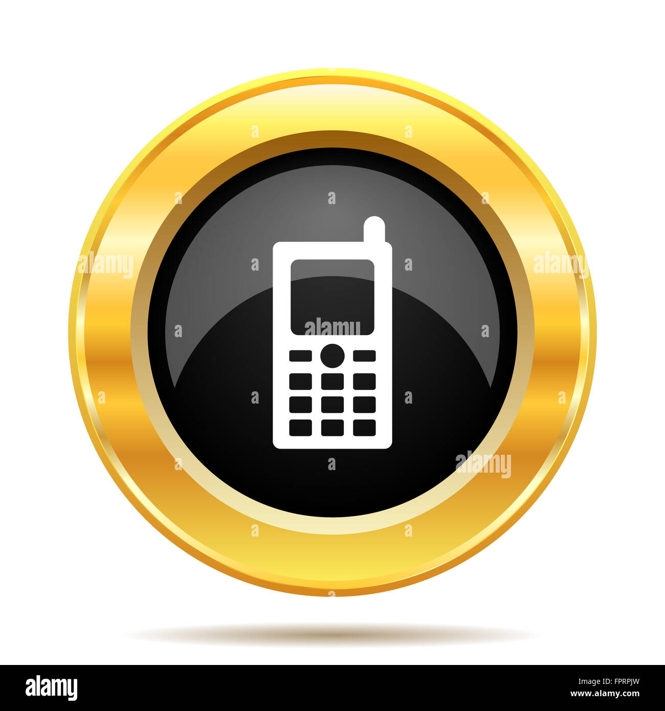 Mobile phone icon. Internet button on white background Stock Photo - Alamy