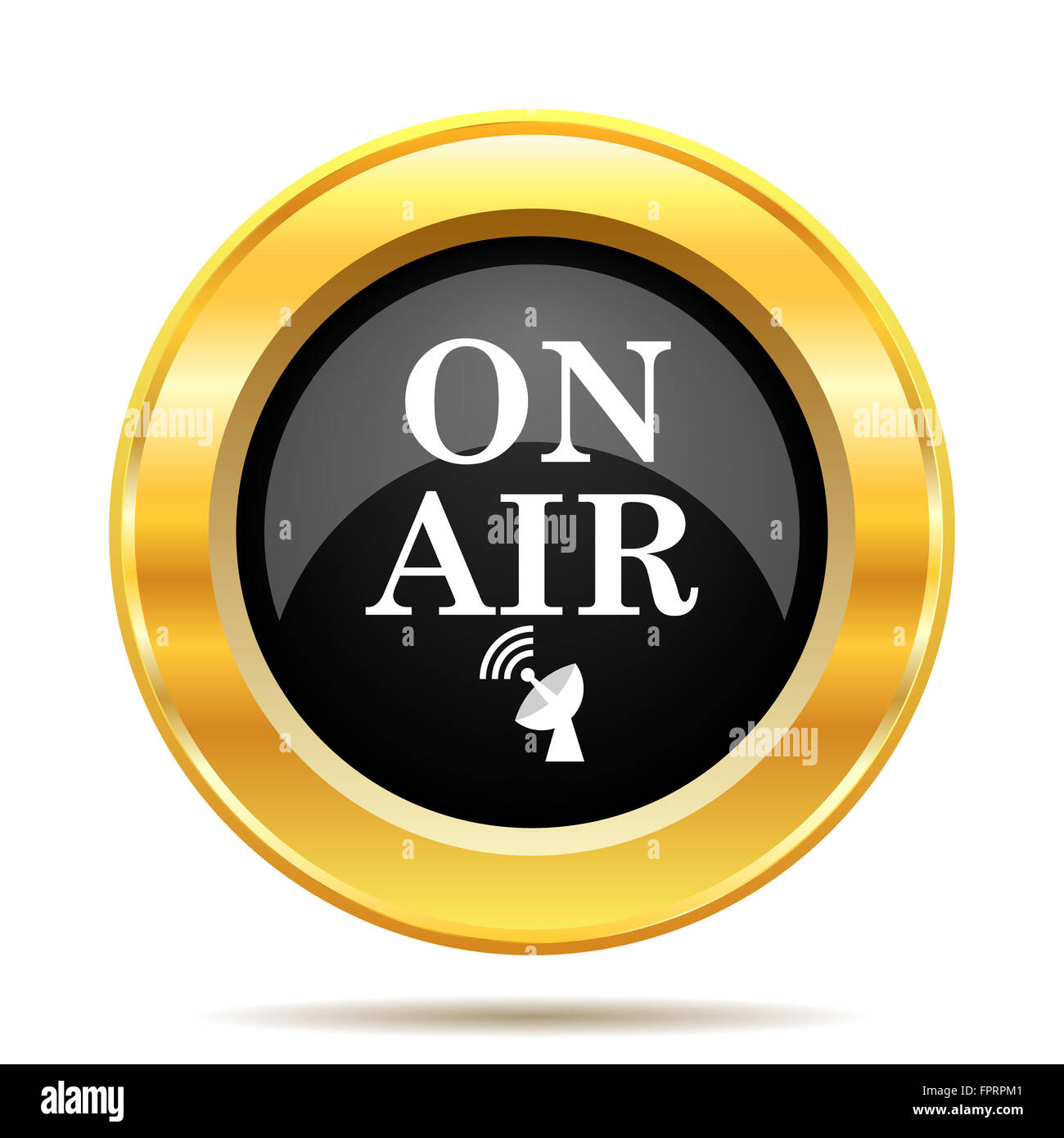 On air icon. Internet button on white background Stock Photo - Alamy