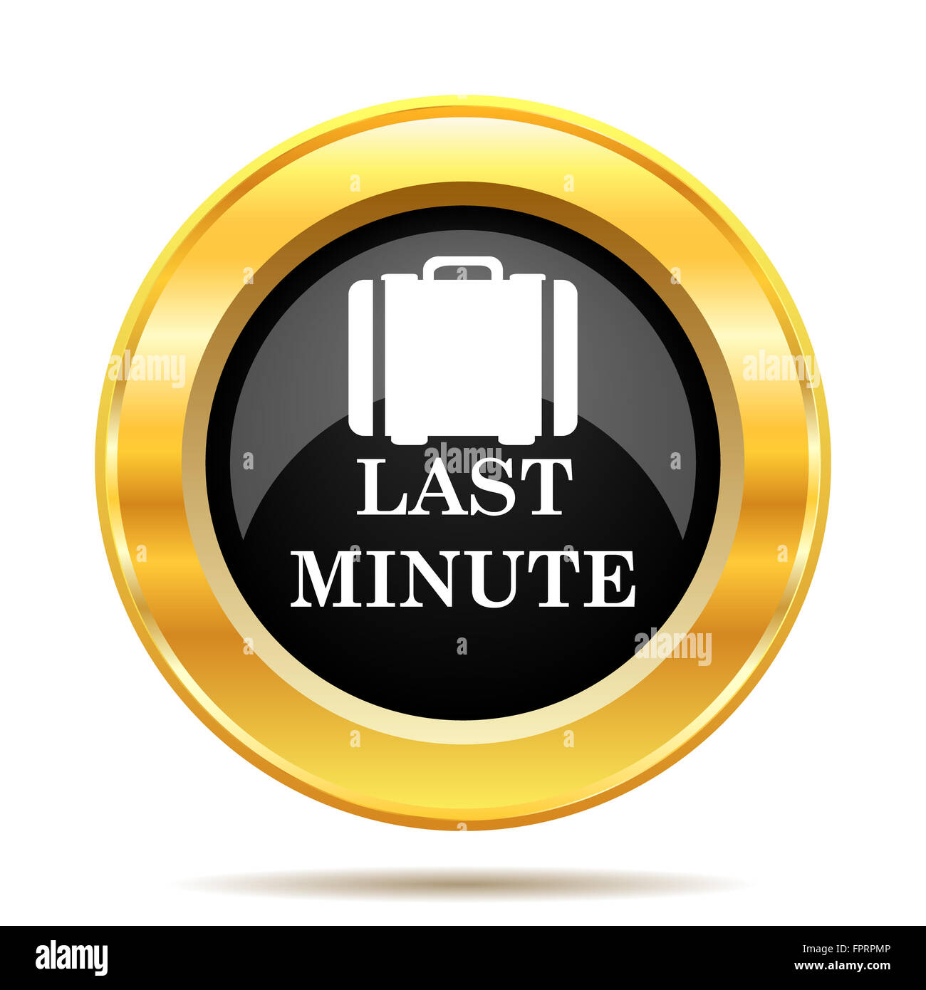 Last minute icon. Internet button on white background Stock Photo - Alamy