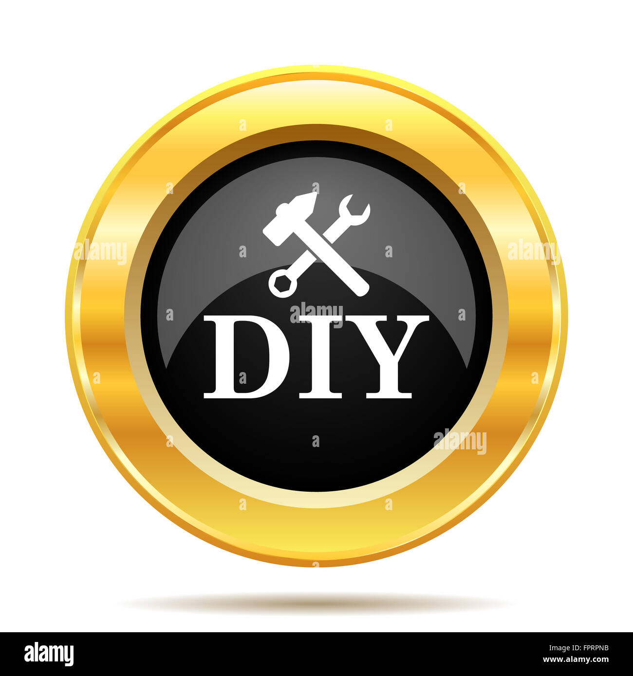 DIY icon. Internet button on white background Stock Photo - Alamy