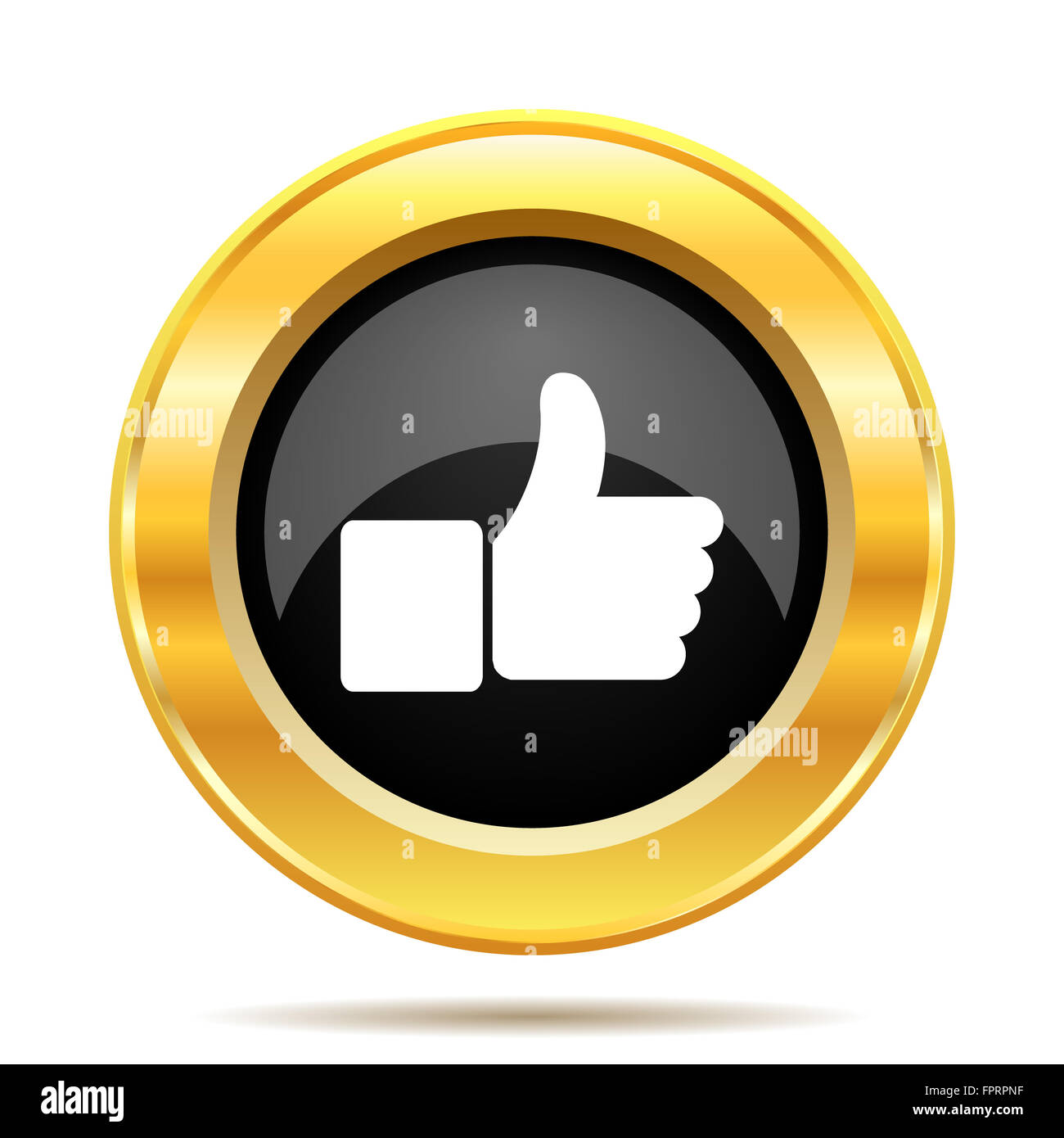 Thumb up icon. Internet button on white background Stock Photo - Alamy