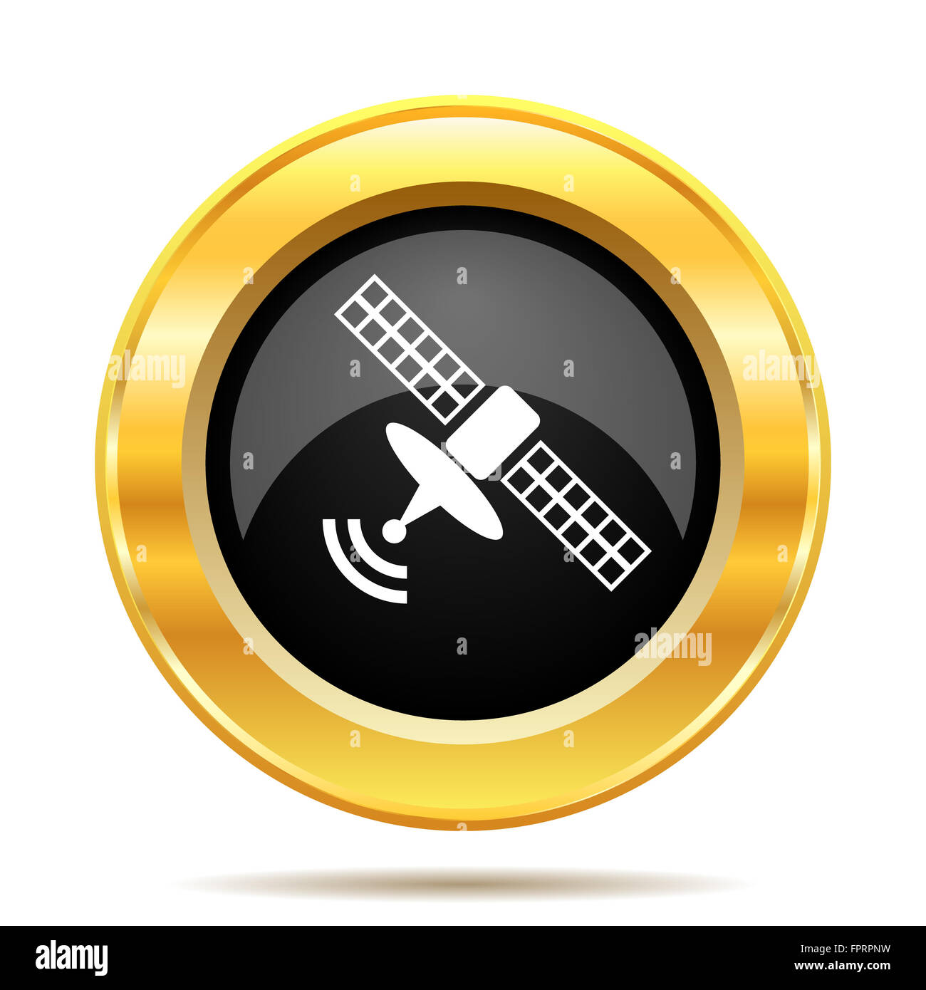 Antenna icon. Internet button on white background Stock Photo - Alamy