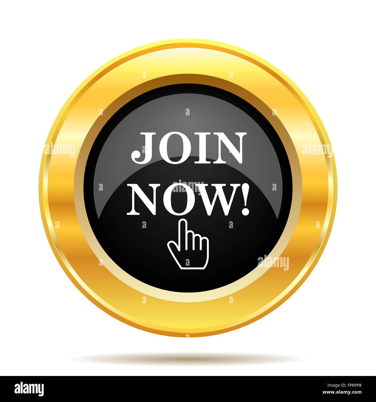 Join now icon. Internet button on white background Stock Photo - Alamy