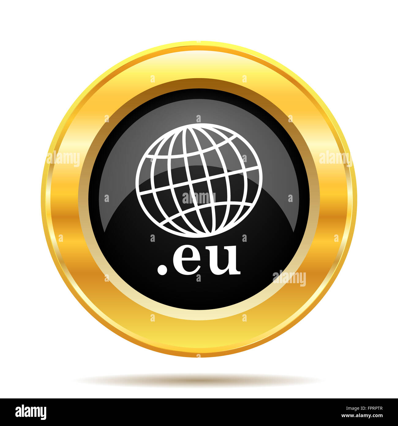 .eu icon. Internet button on white background Stock Photo - Alamy