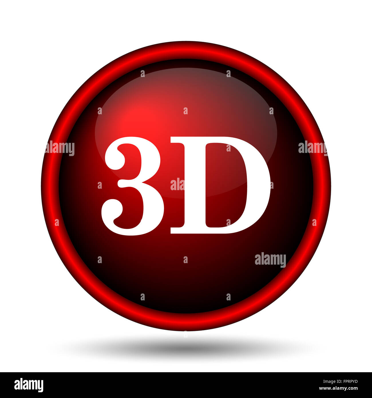 3D icon. Internet button on white background Stock Photo - Alamy