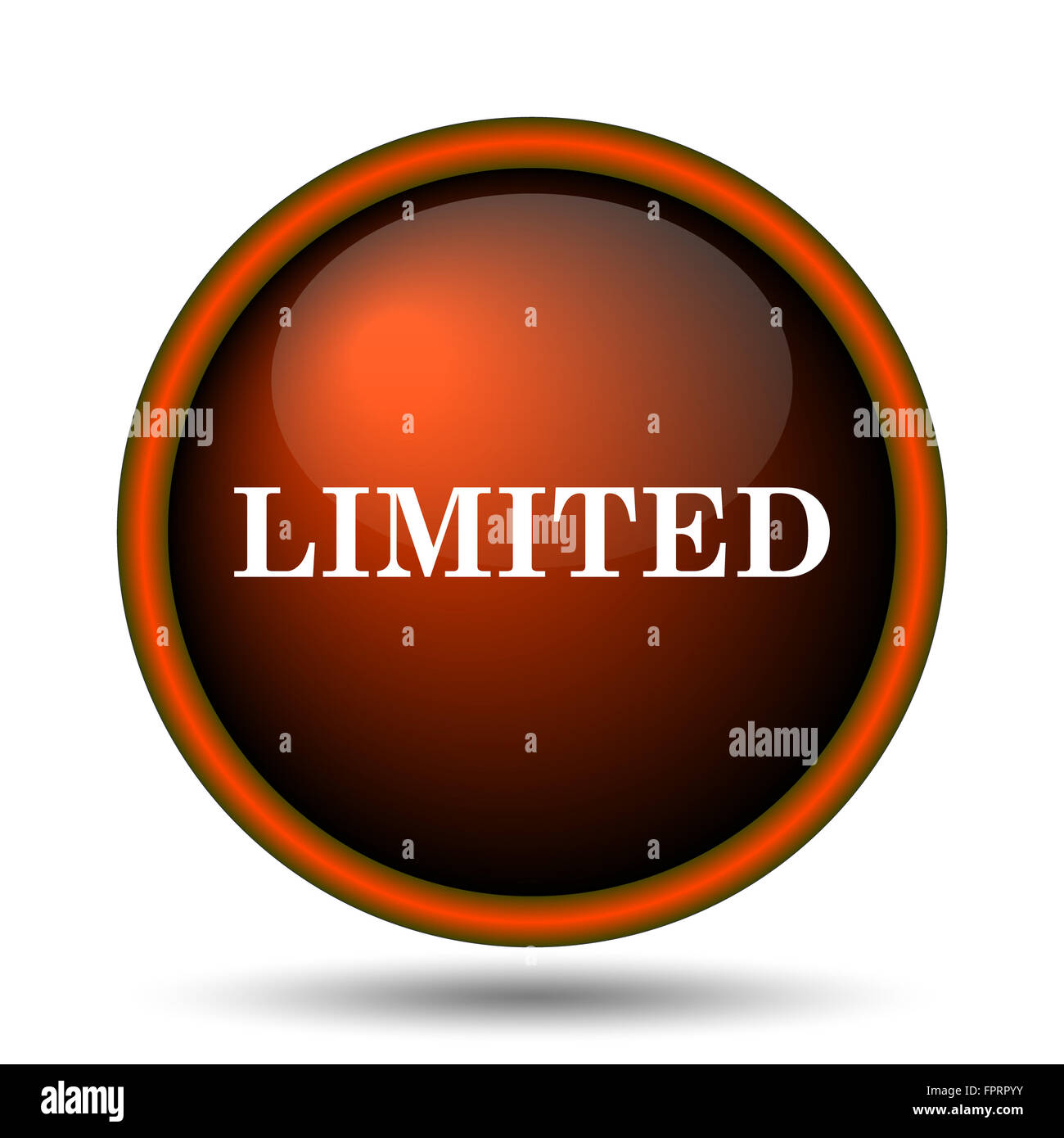 Limited icon. Internet button on white background Stock Photo - Alamy