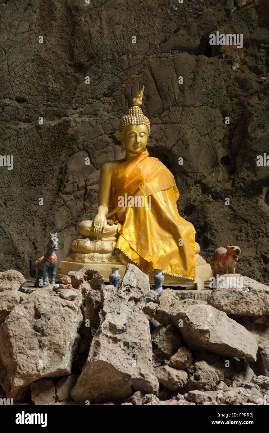 Tham Khao Luang Cave Buddha cave in Phetchaburi, Thailand Stock Photo ...