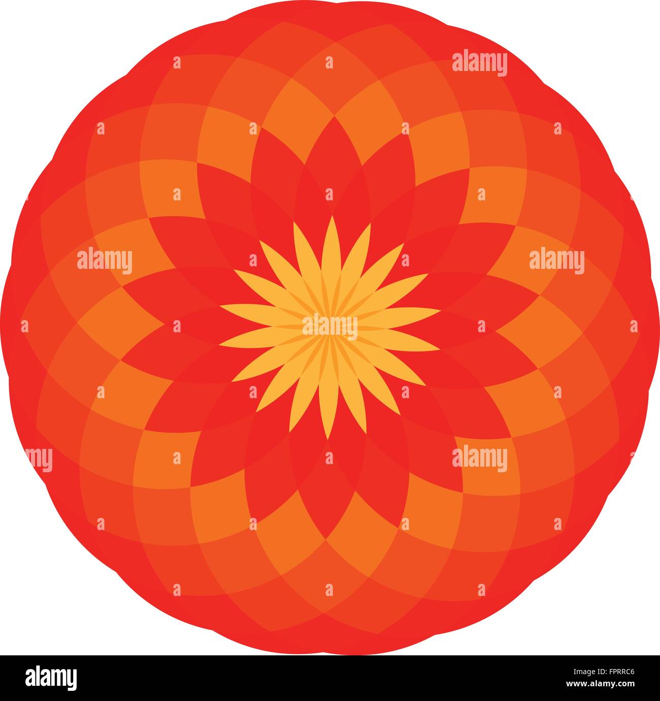 Simple circular geometric shape. Colorful geometric mandala Stock ...