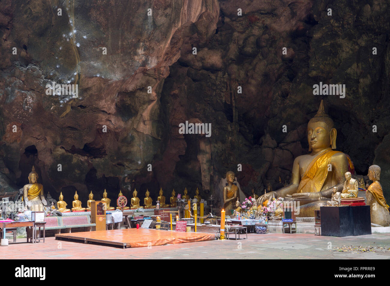 Tham Khao Luang Cave Buddha cave in Phetchaburi, Thailand Stock Photo ...