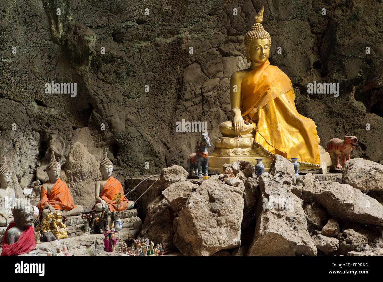 Tham Khao Luang Cave Buddha cave in Phetchaburi, Thailand Stock Photo ...