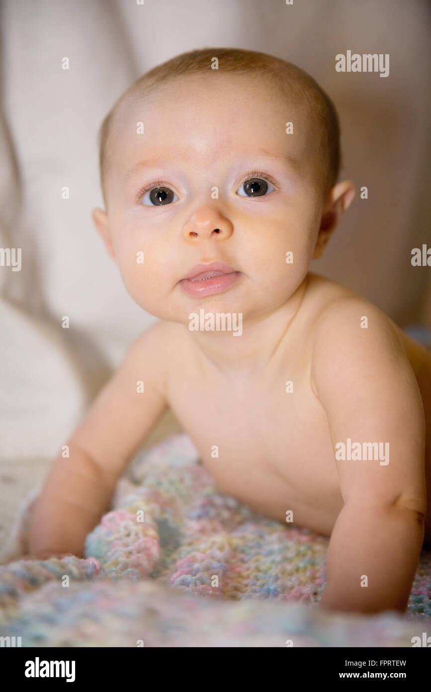 Happy Baby Girl Stock Photo - Alamy