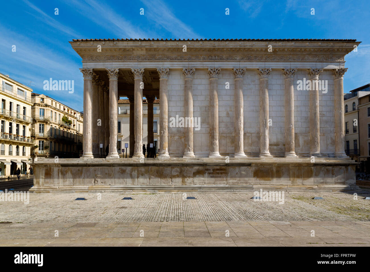 Roman temple, the Maison Carree, Nimes, Gard,France Stock Photo - Alamy