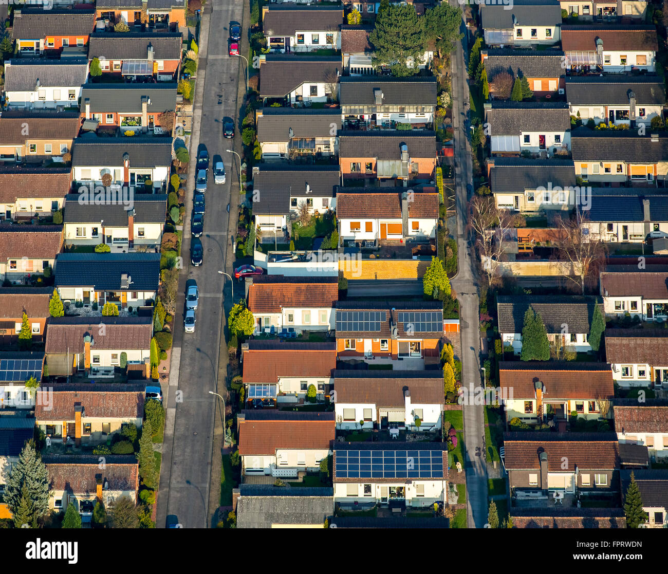 Aerial view detached row house hi-res stock photography and images - Alamy