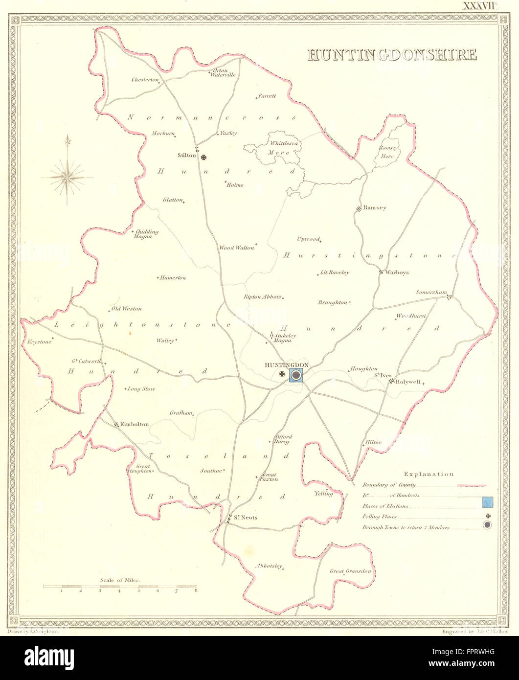 Hunts map hi-res stock photography and images - Alamy