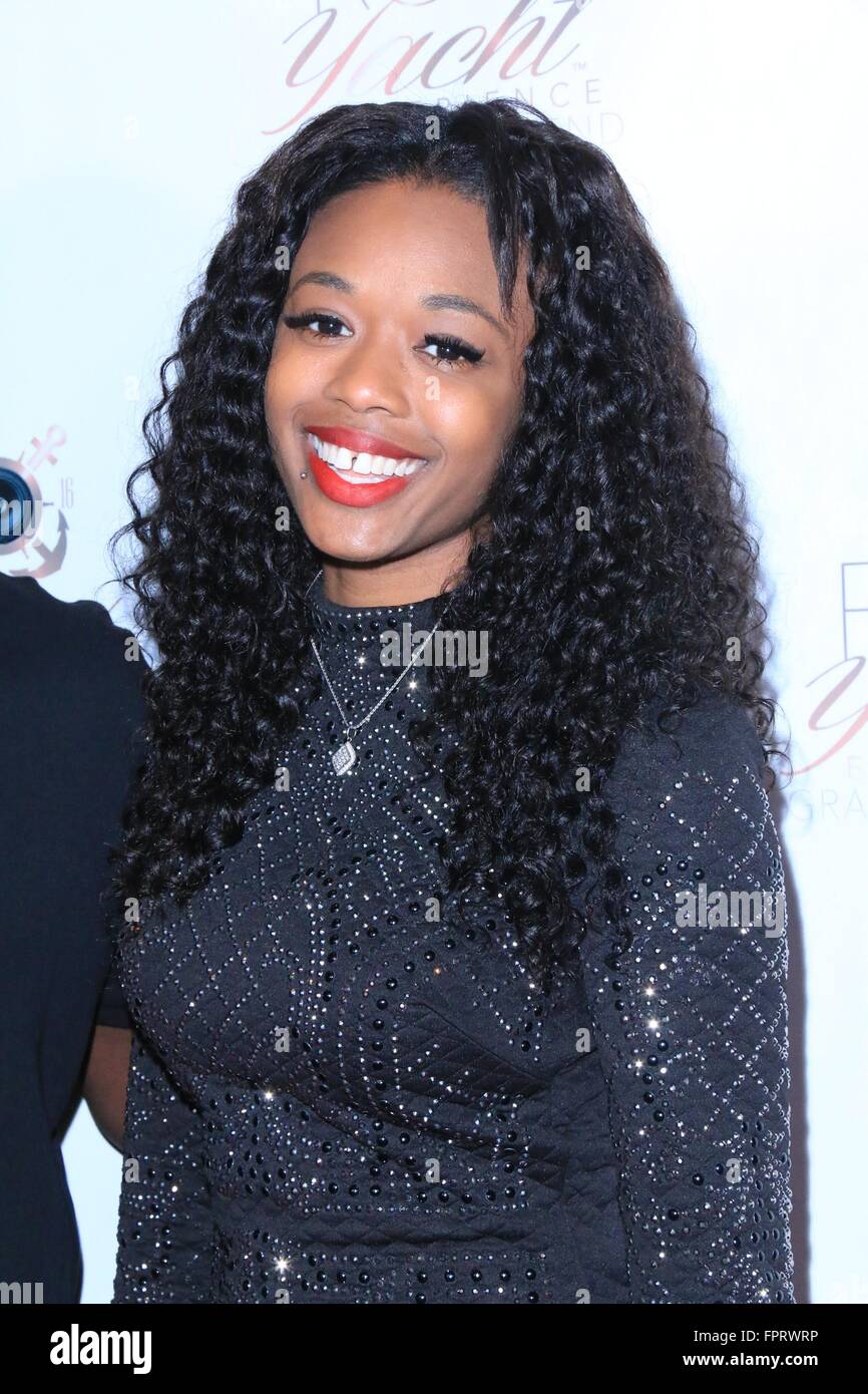 Rock The Yacht Experience Grammy Red Carpet Featuring: Dominique Young ...