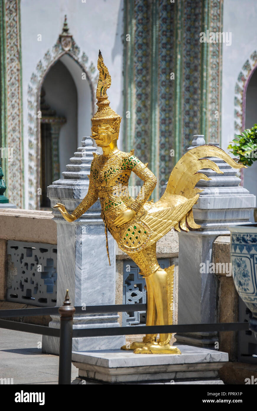 Mythical beasts at the King's Palace in Bangkok, Thailand. The Palace ...