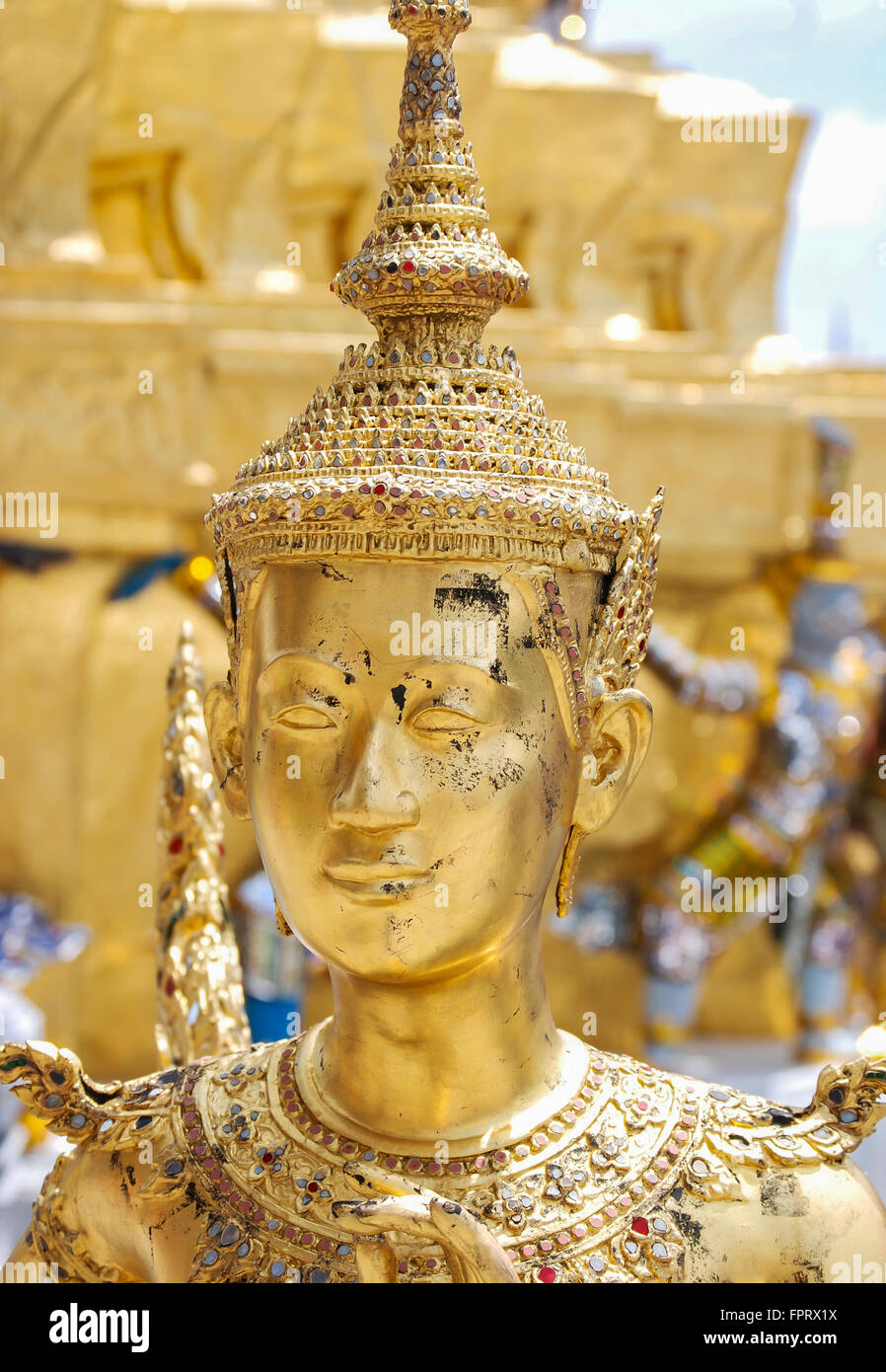 Mythical beasts at the King's Palace in Bangkok, Thailand. The Palace ...