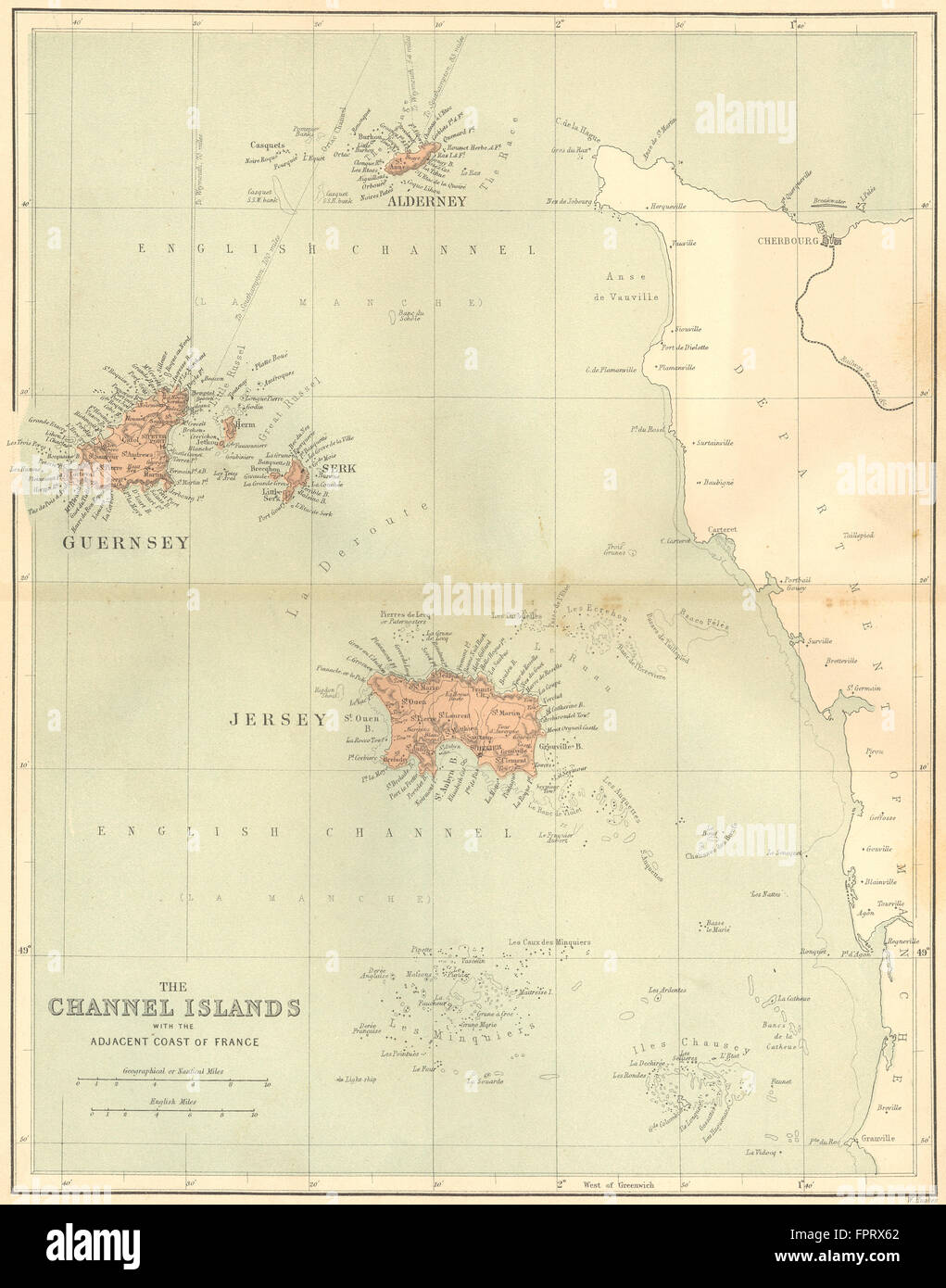 Map france channel islands hi-res stock photography and images - Alamy
