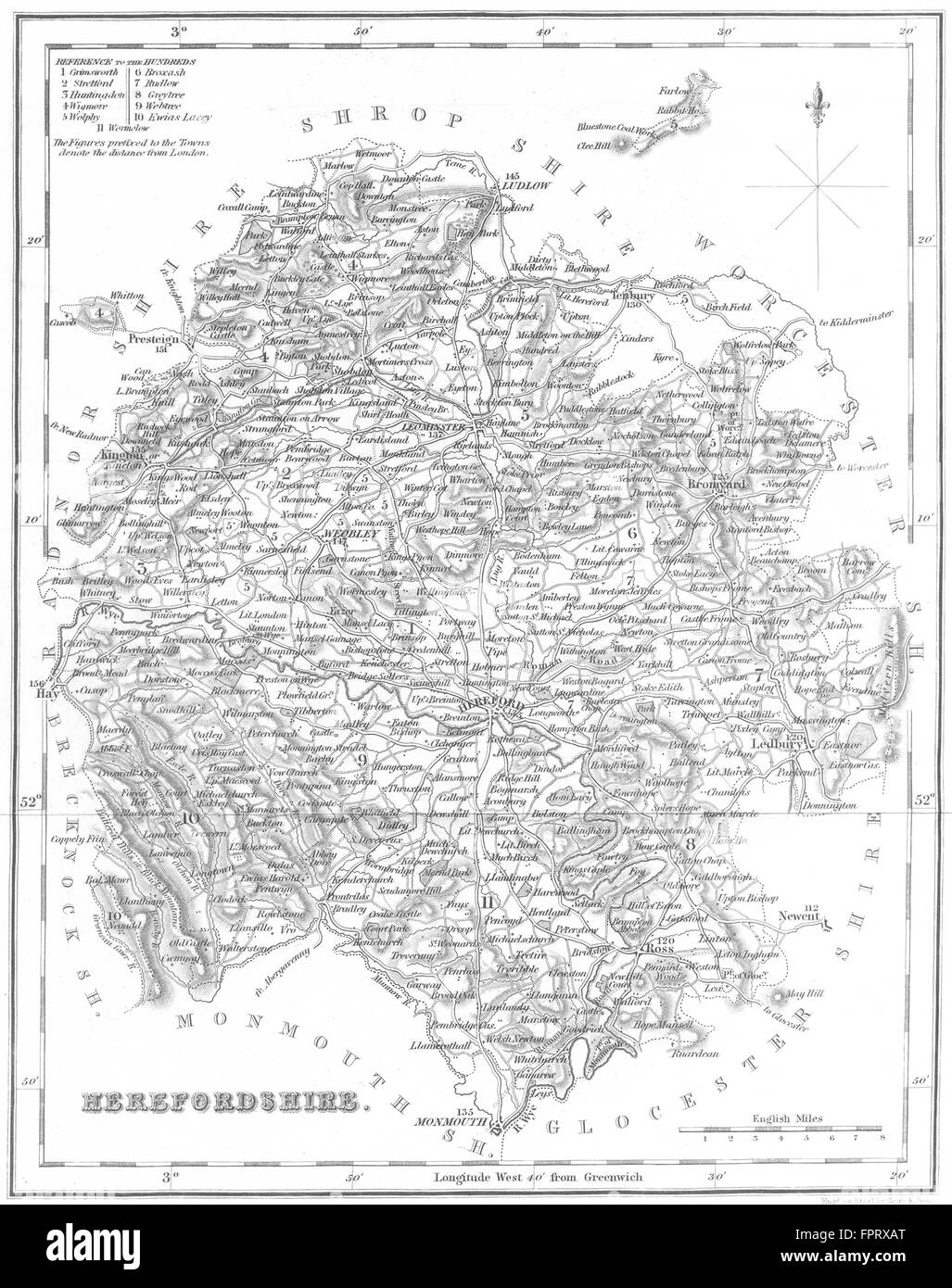 Map of england 1834 hi-res stock photography and images - Alamy