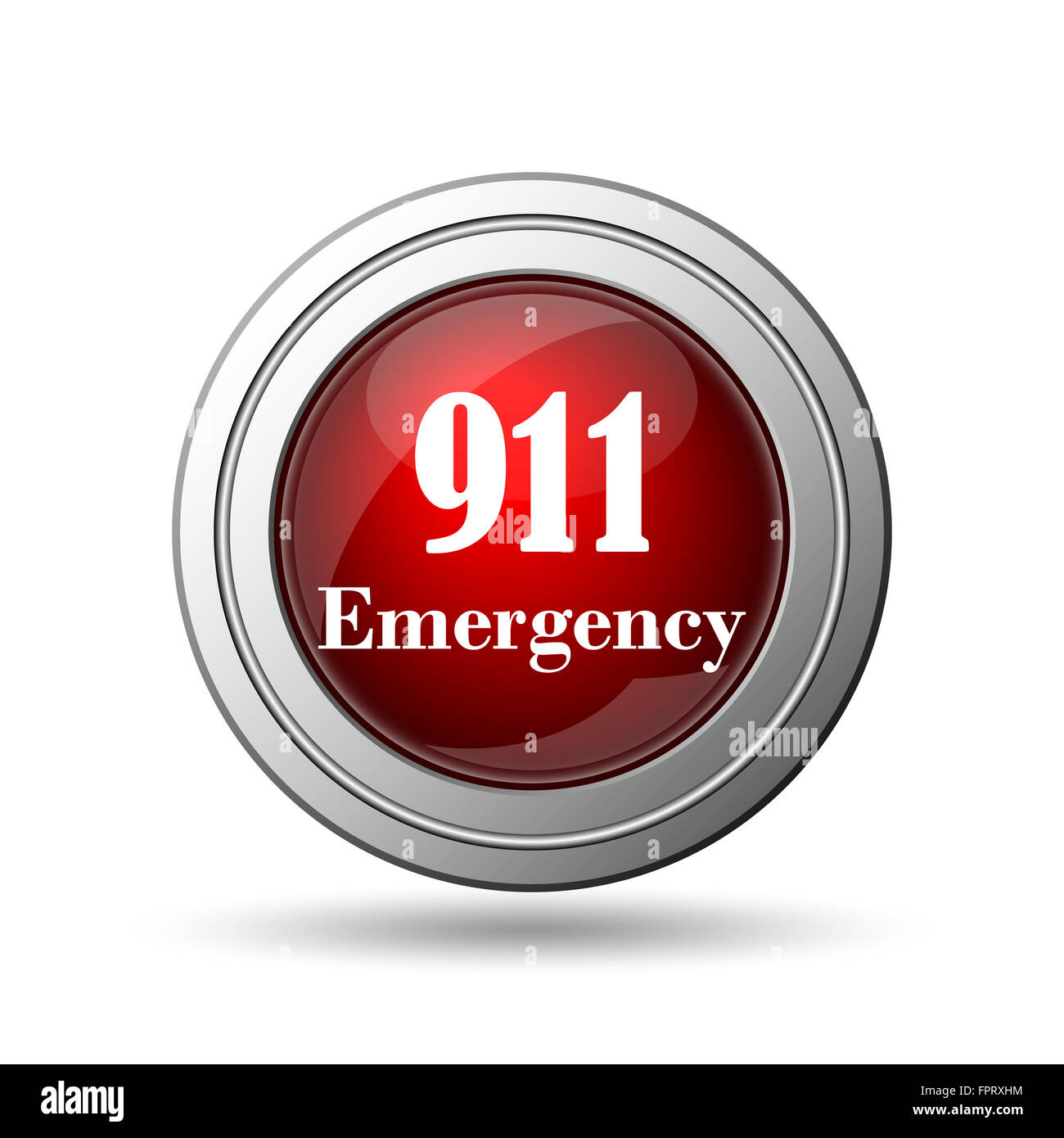 911 Emergency icon. Internet button on white background Stock Photo - Alamy