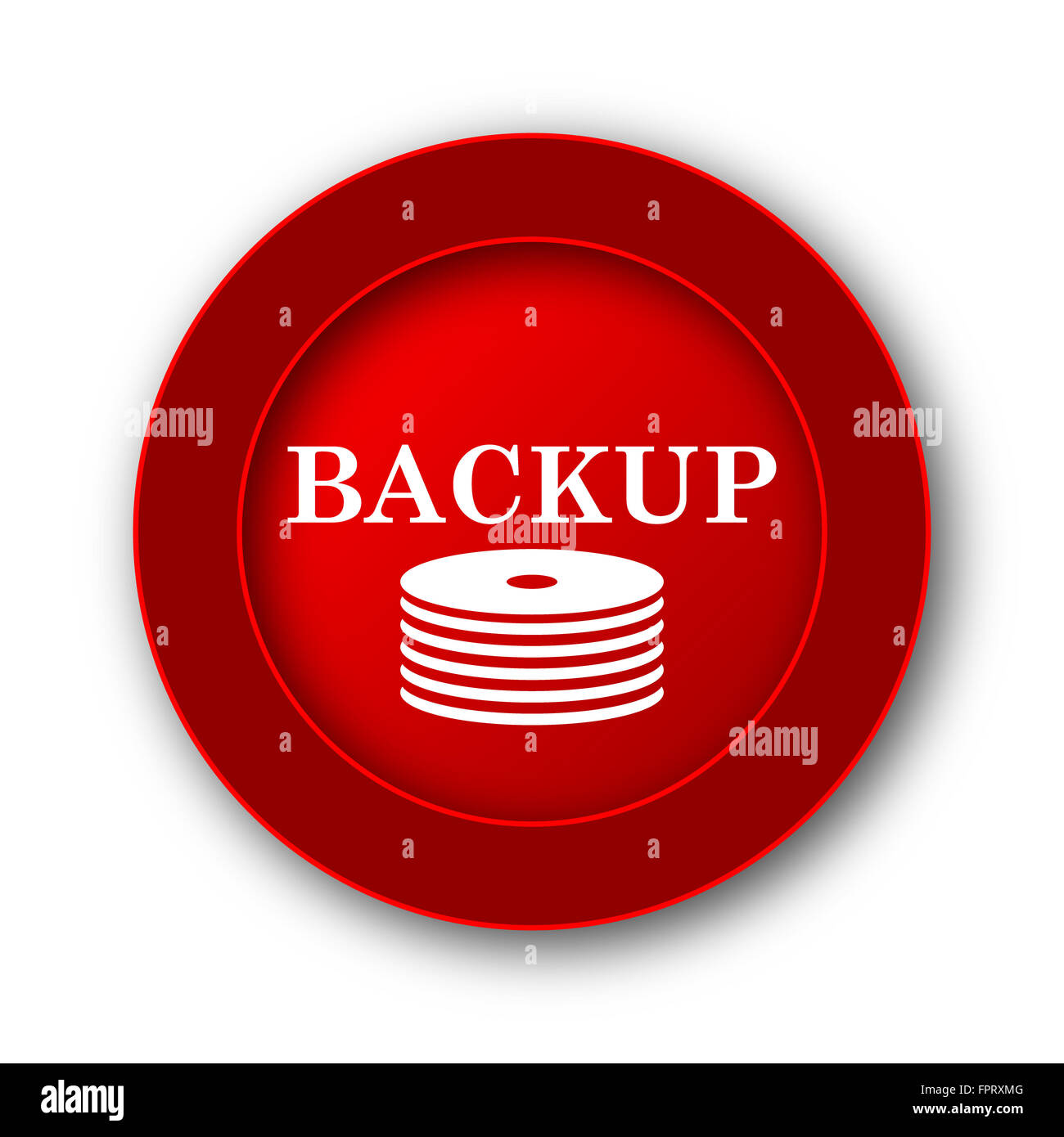 Back-up icon. Internet button on white background Stock Photo - Alamy
