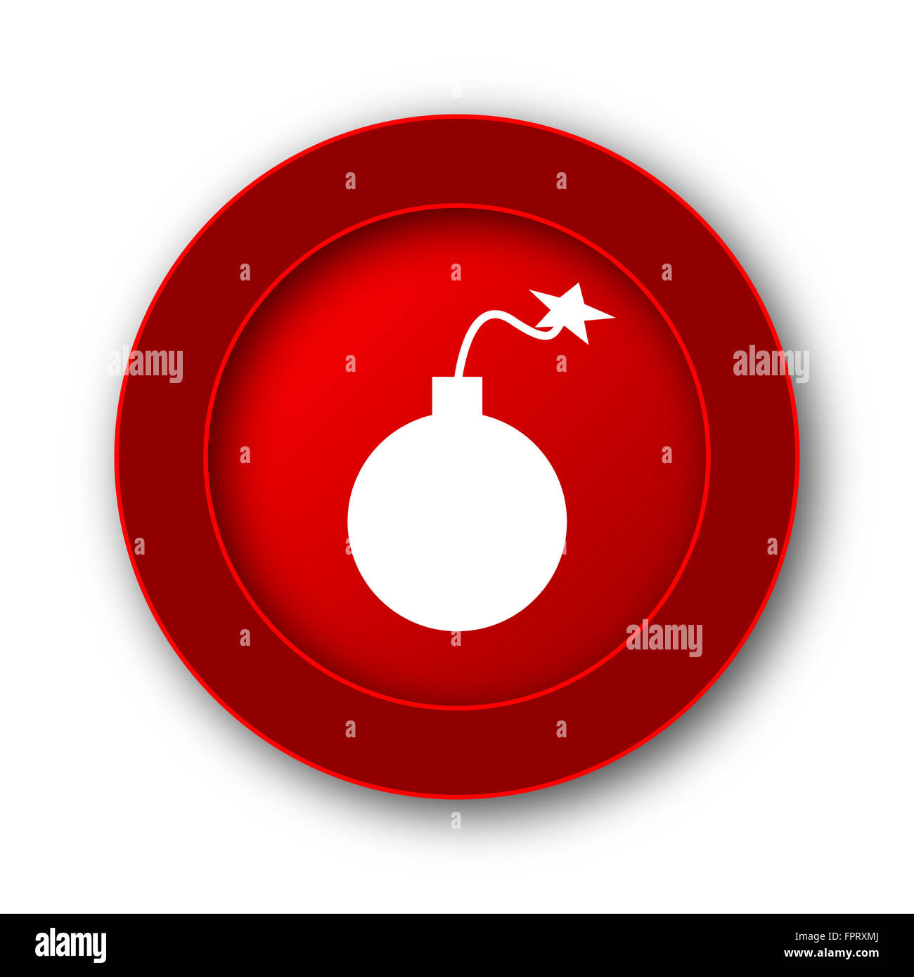 Bomb icon. Internet button on white background Stock Photo - Alamy