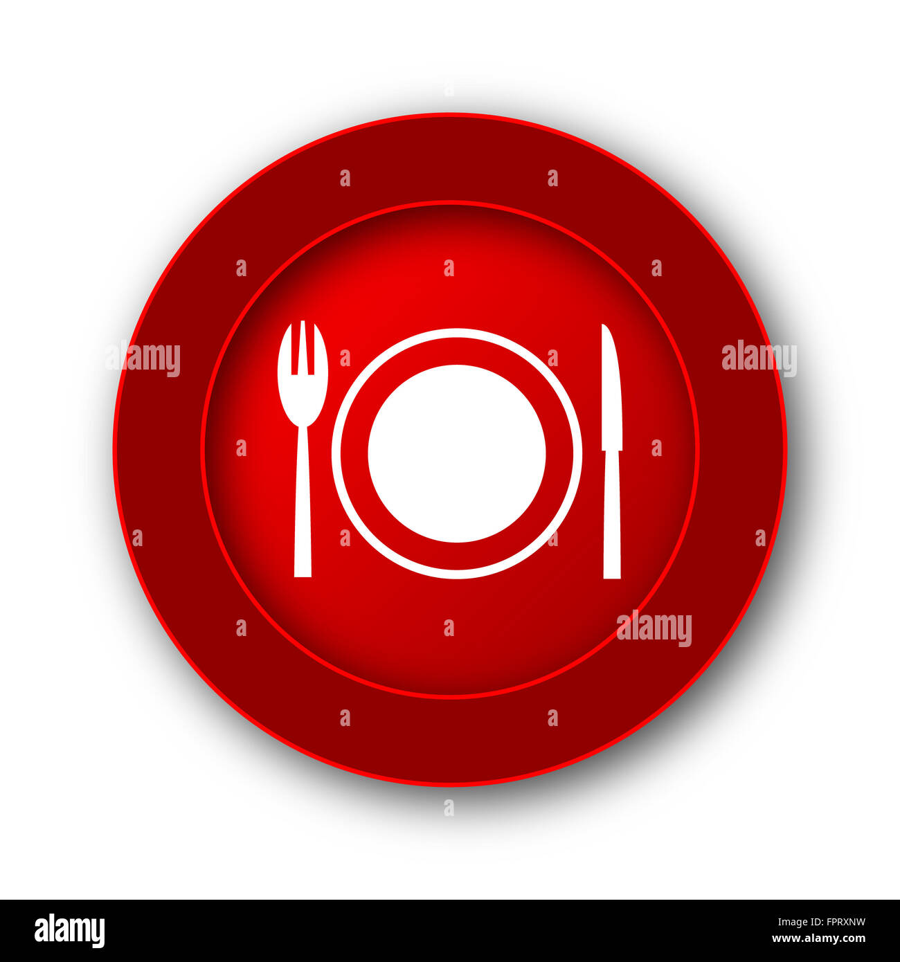 Restaurant icon. Internet button on white background Stock Photo - Alamy