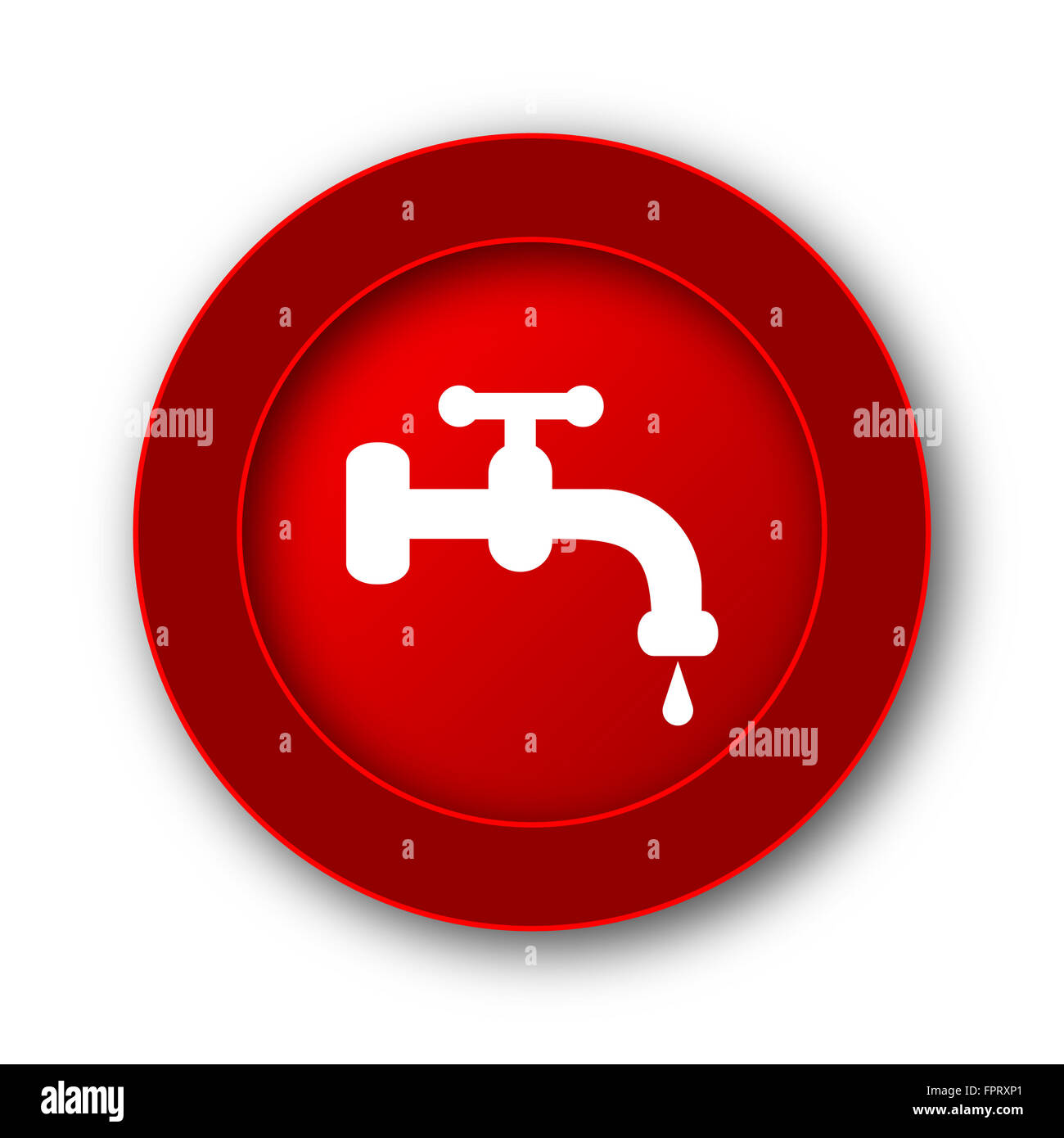 Water tap icon. Internet button on white background Stock Photo - Alamy
