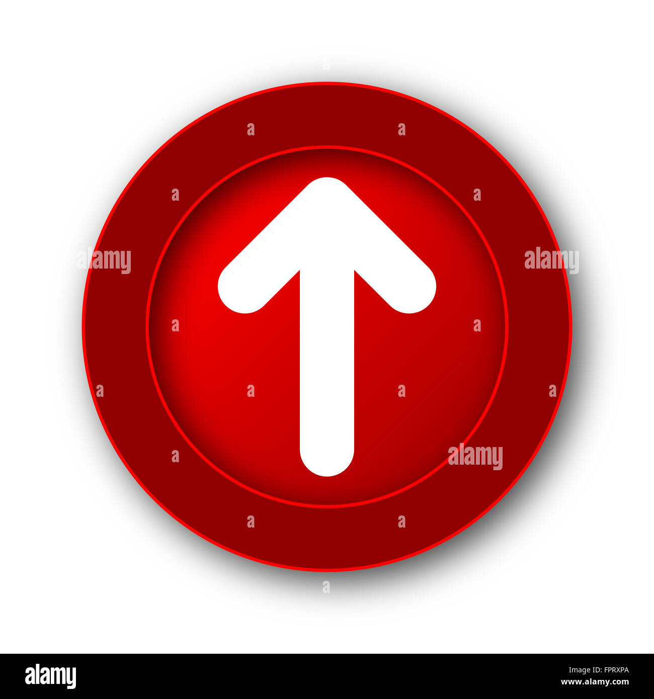 Up arrow icon. Internet button on white background Stock Photo - Alamy