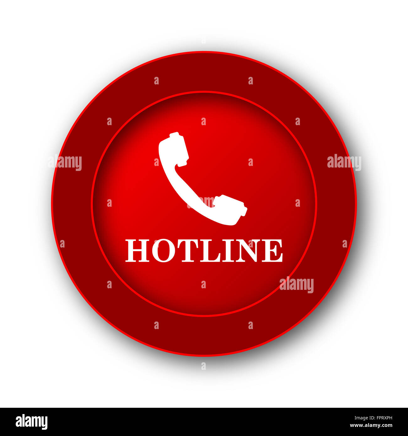 Hotline icon. Internet button on white background Stock Photo - Alamy
