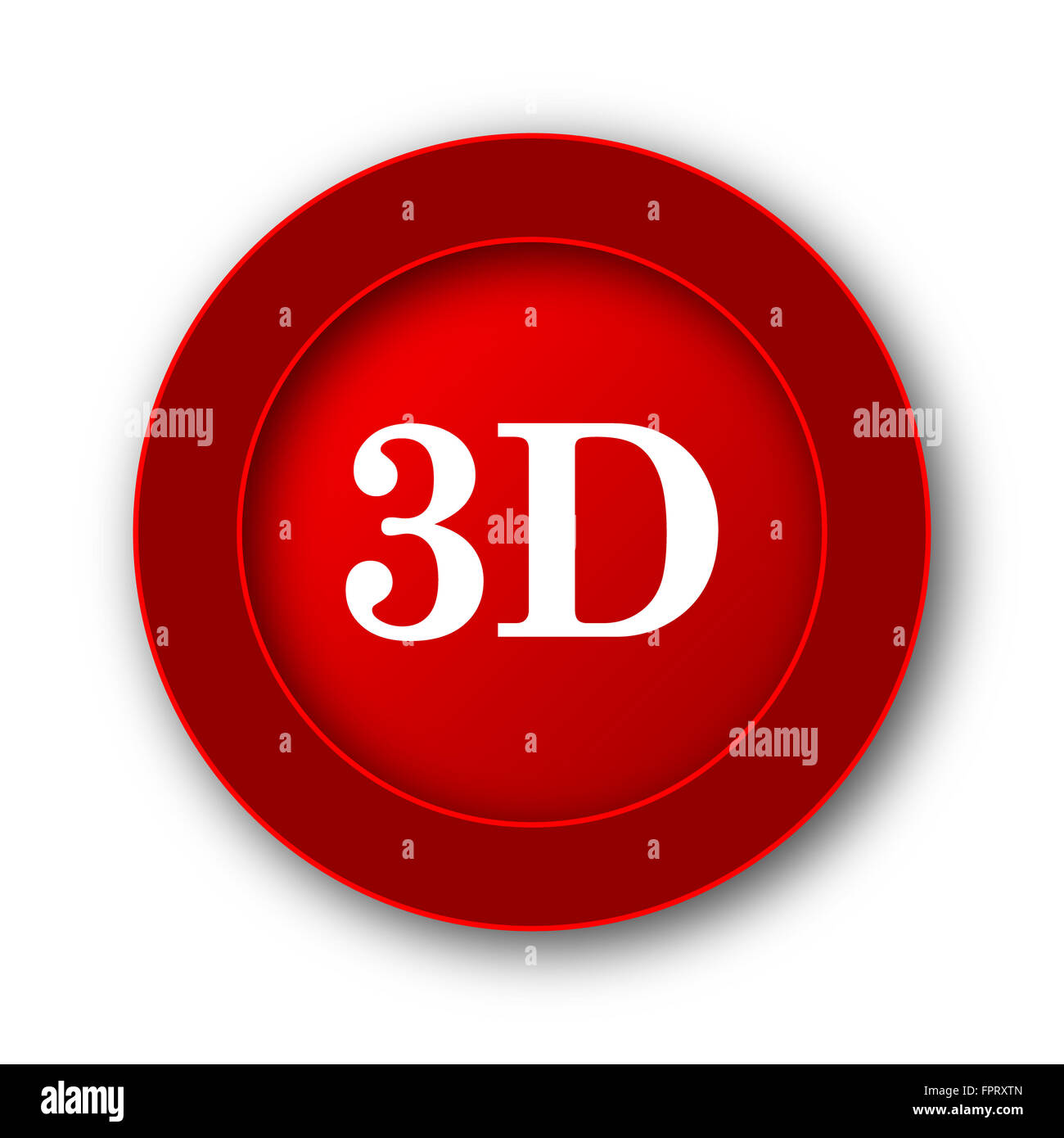 3D icon. Internet button on white background Stock Photo - Alamy