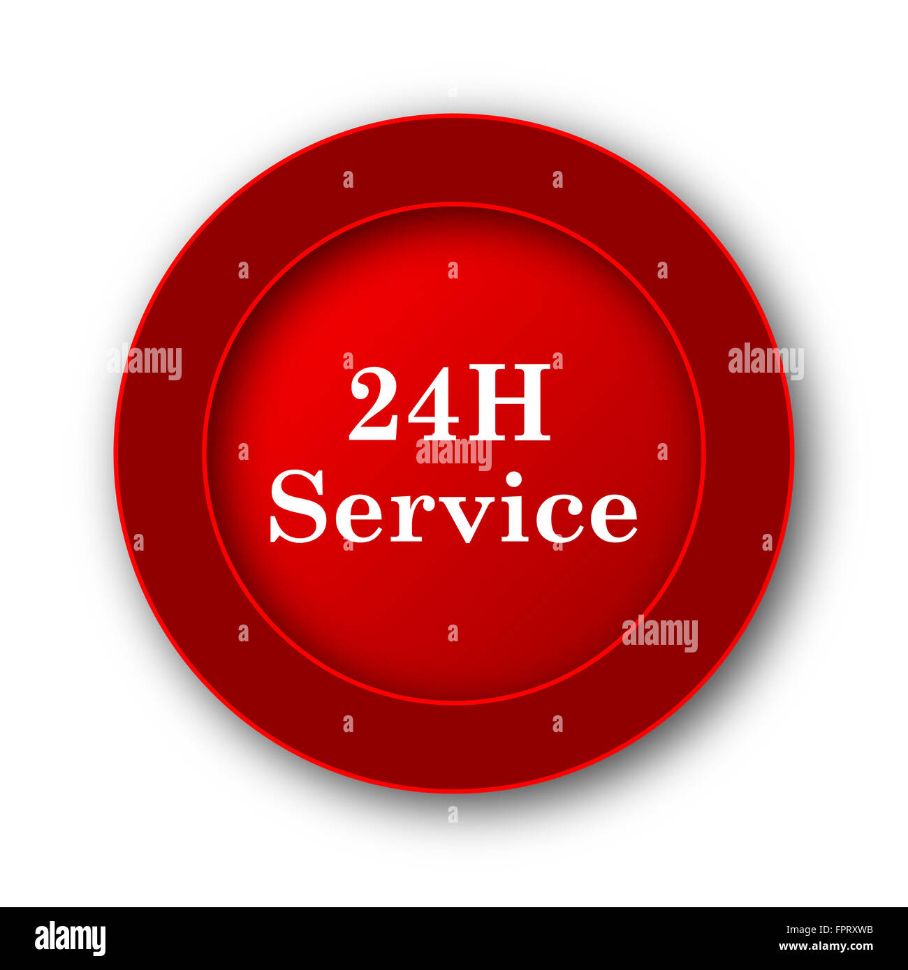 24H Service icon. Internet button on white background Stock Photo - Alamy