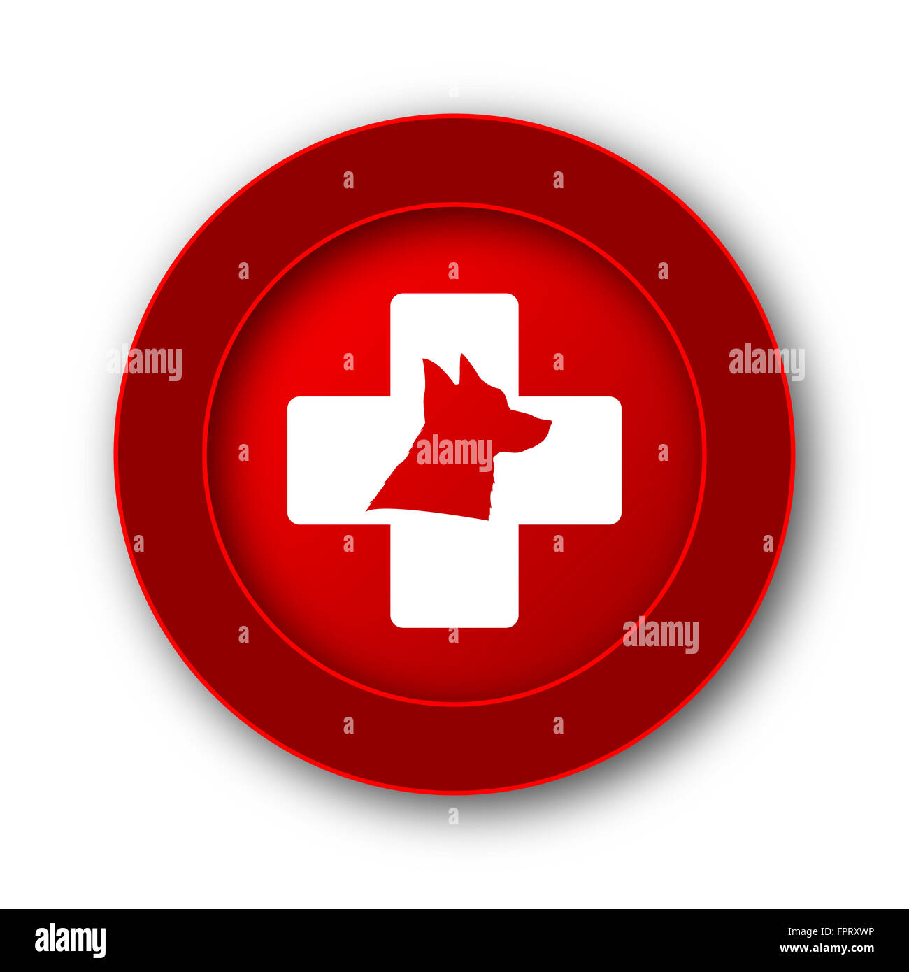 Veterinary icon. Internet button on white background Stock Photo - Alamy