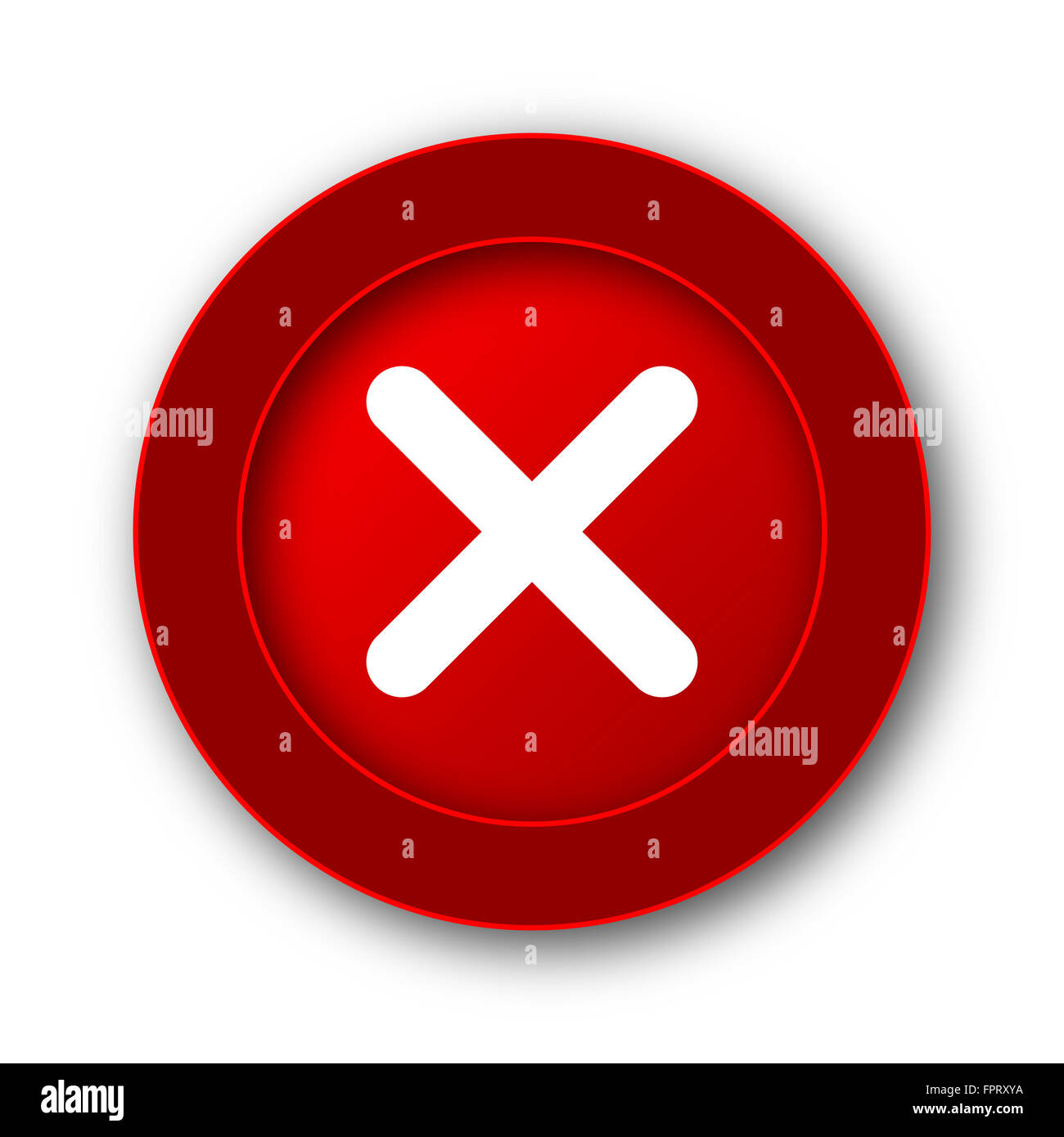 X close icon. Internet button on white background Stock Photo - Alamy