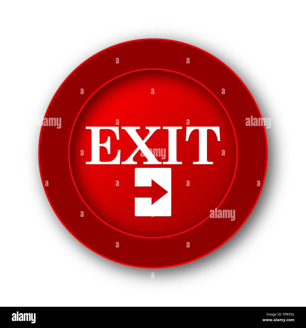Exit icon. Internet button on white background Stock Photo - Alamy